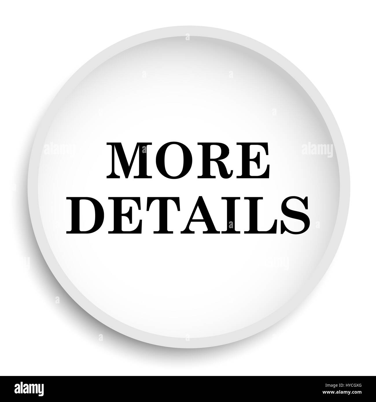 More details icon. More details website button on white background ...