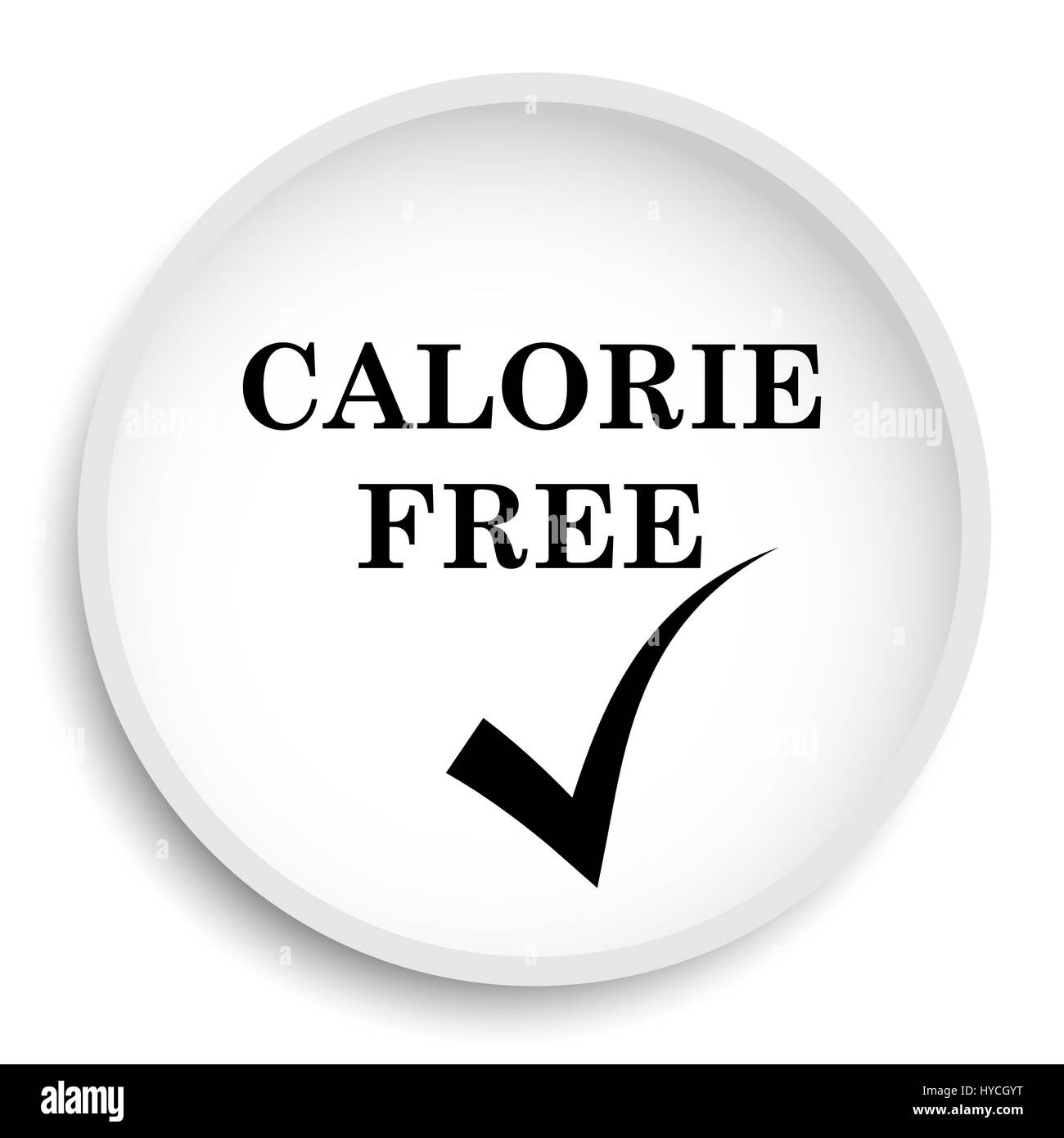 Calorie free icon. Calorie free website button on white background ...