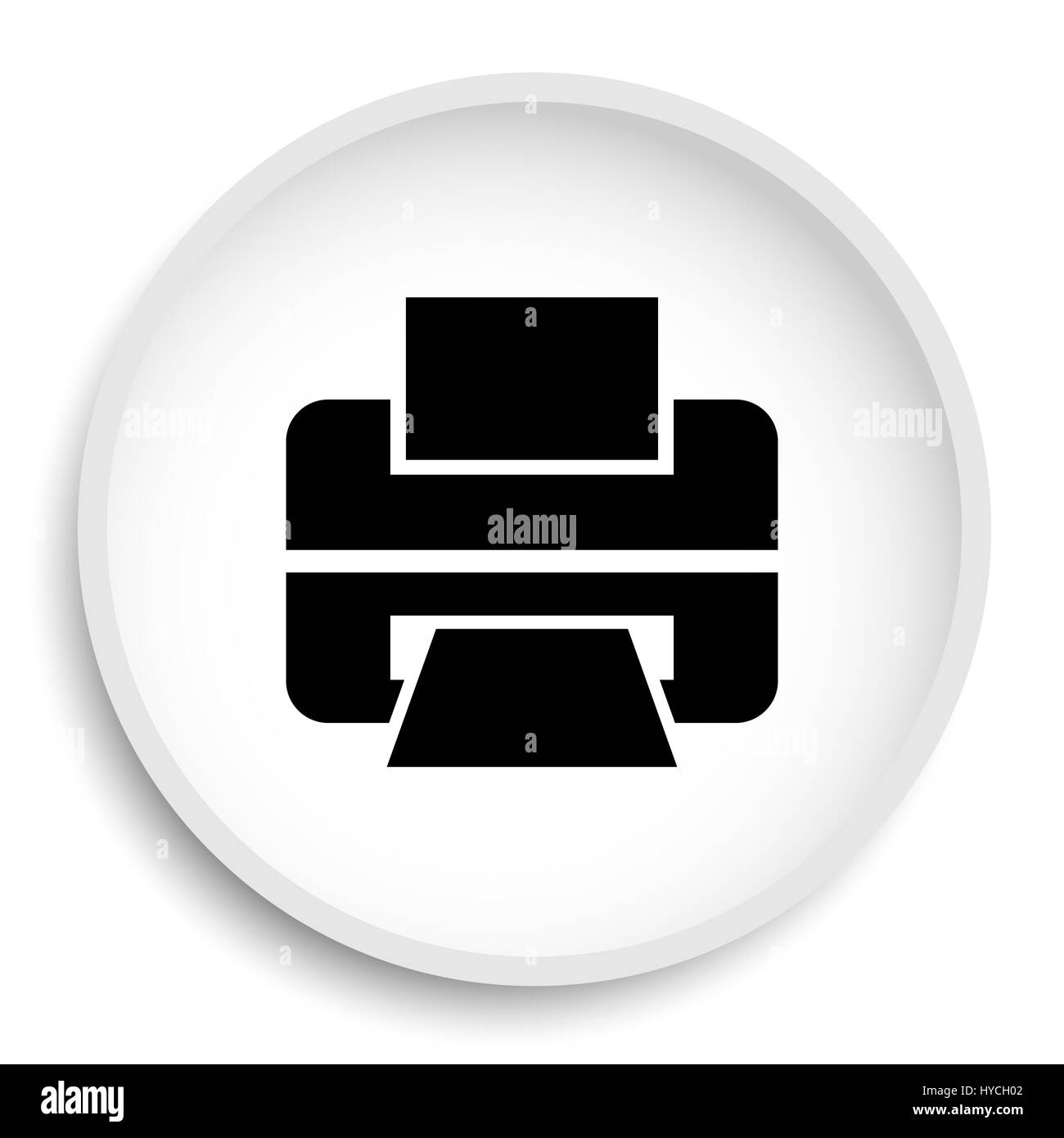 Printer icon. Printer website button on white background Stock Photo ...
