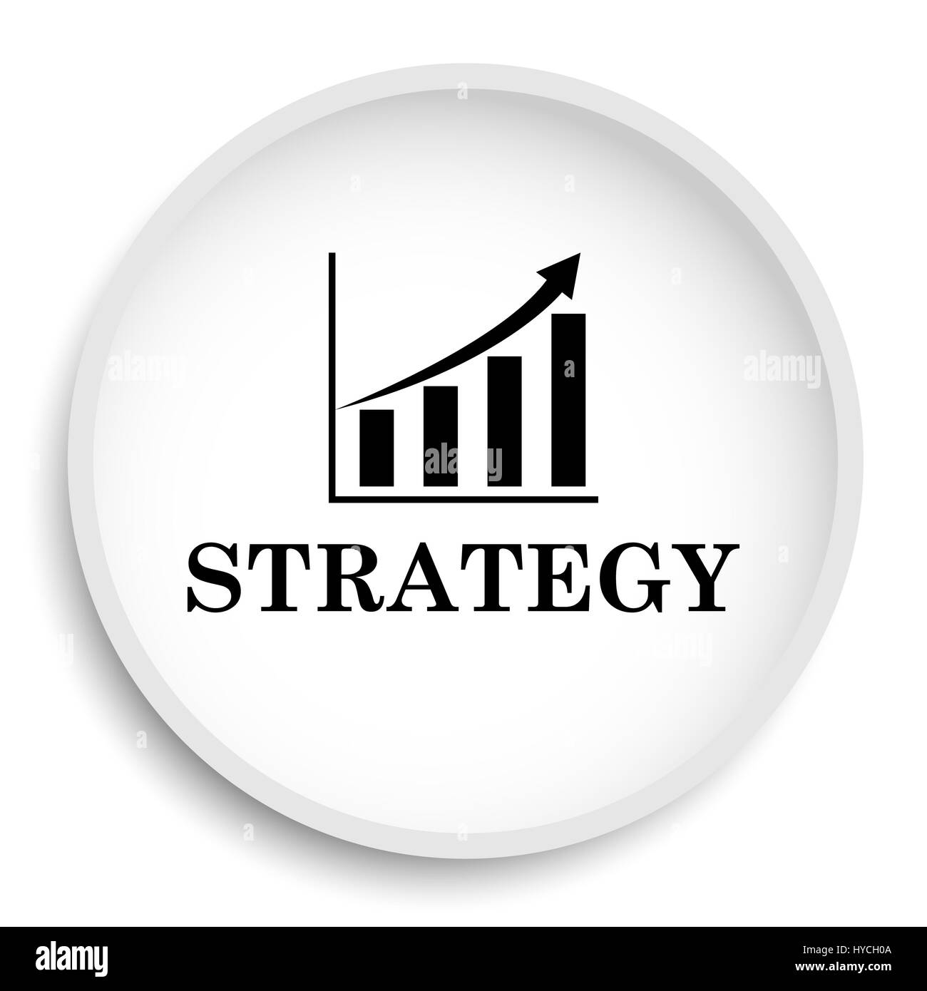 Strategy icon. Strategy website button on white background Stock Photo ...