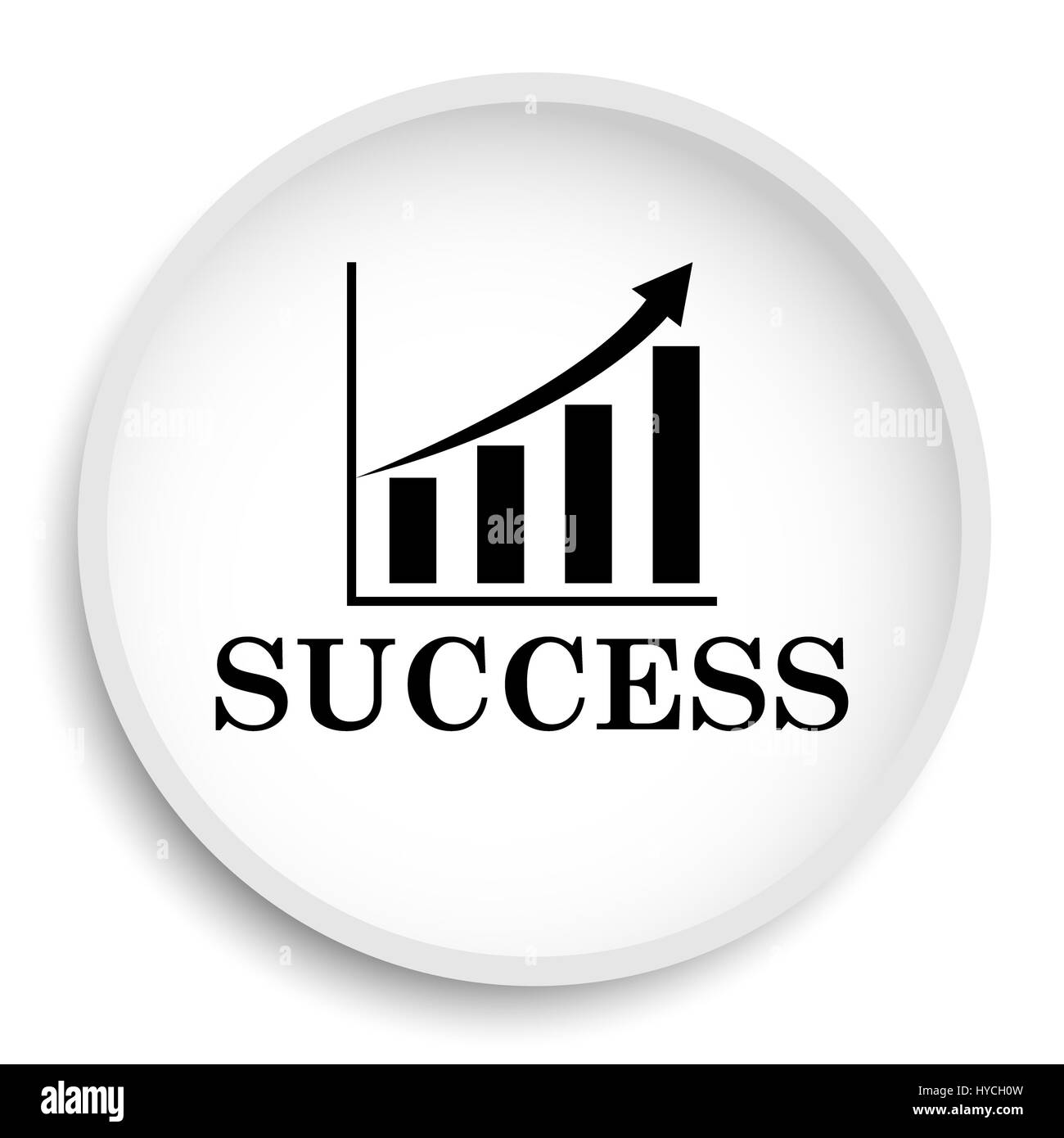 Success icon. Success website button on white background Stock Photo ...