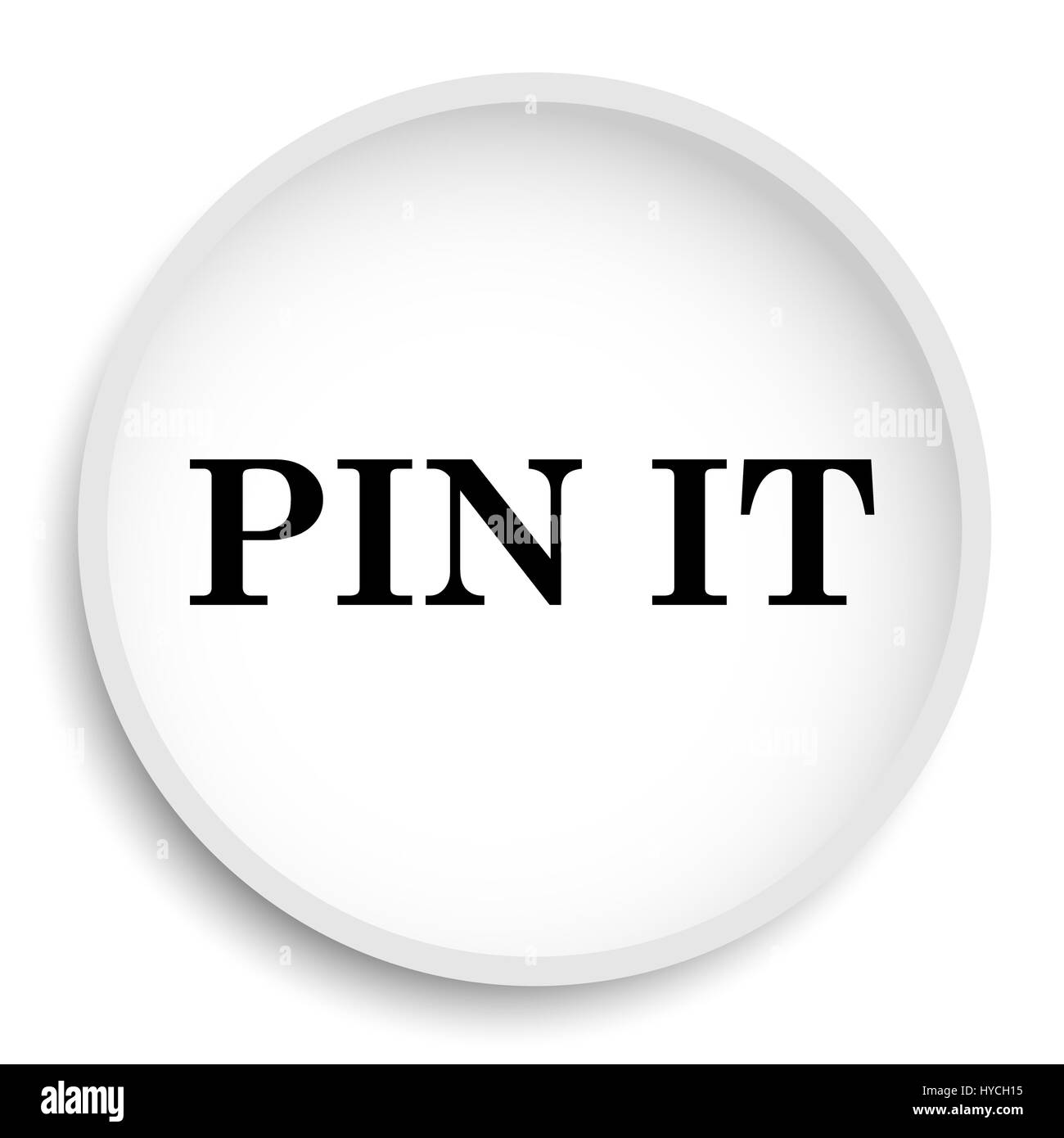 Pin it icon. Pin it website button on white background Stock Photo - Alamy
