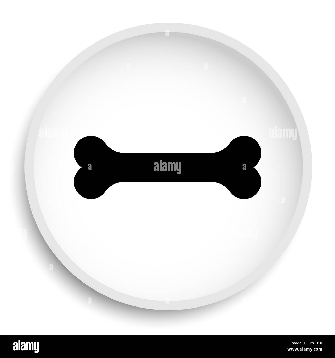 Bone icon. Bone website button on white background Stock Photo - Alamy