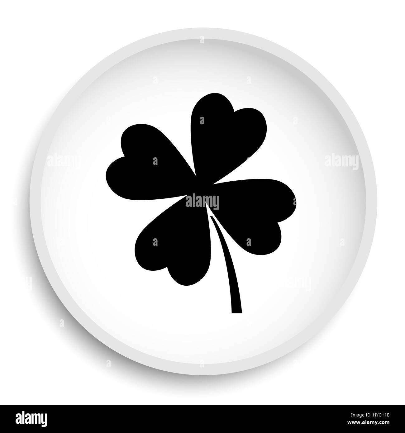 Clover icon. Clover website button on white background Stock Photo - Alamy