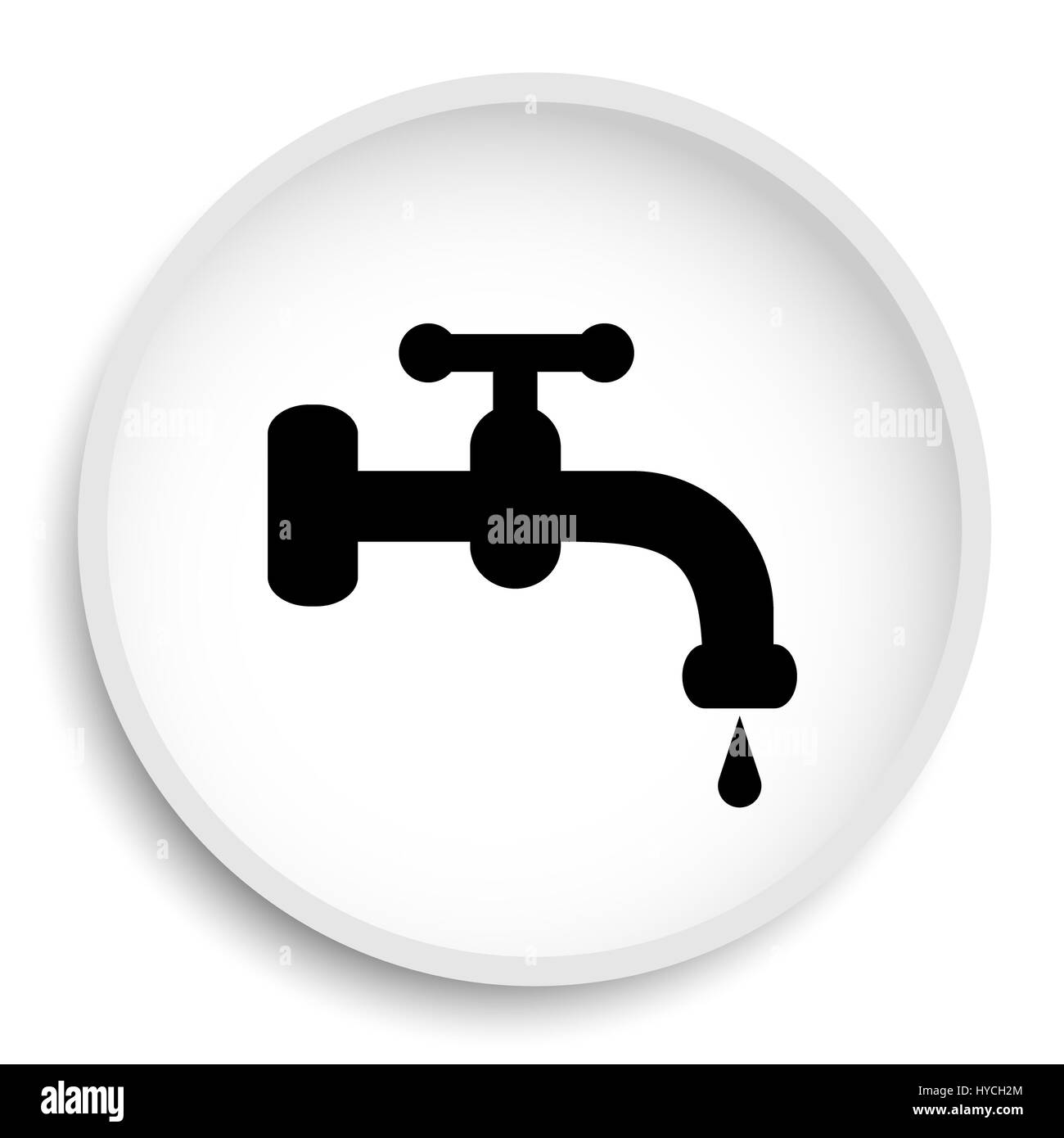 Water tap icon. Water tap website button on white background Stock ...