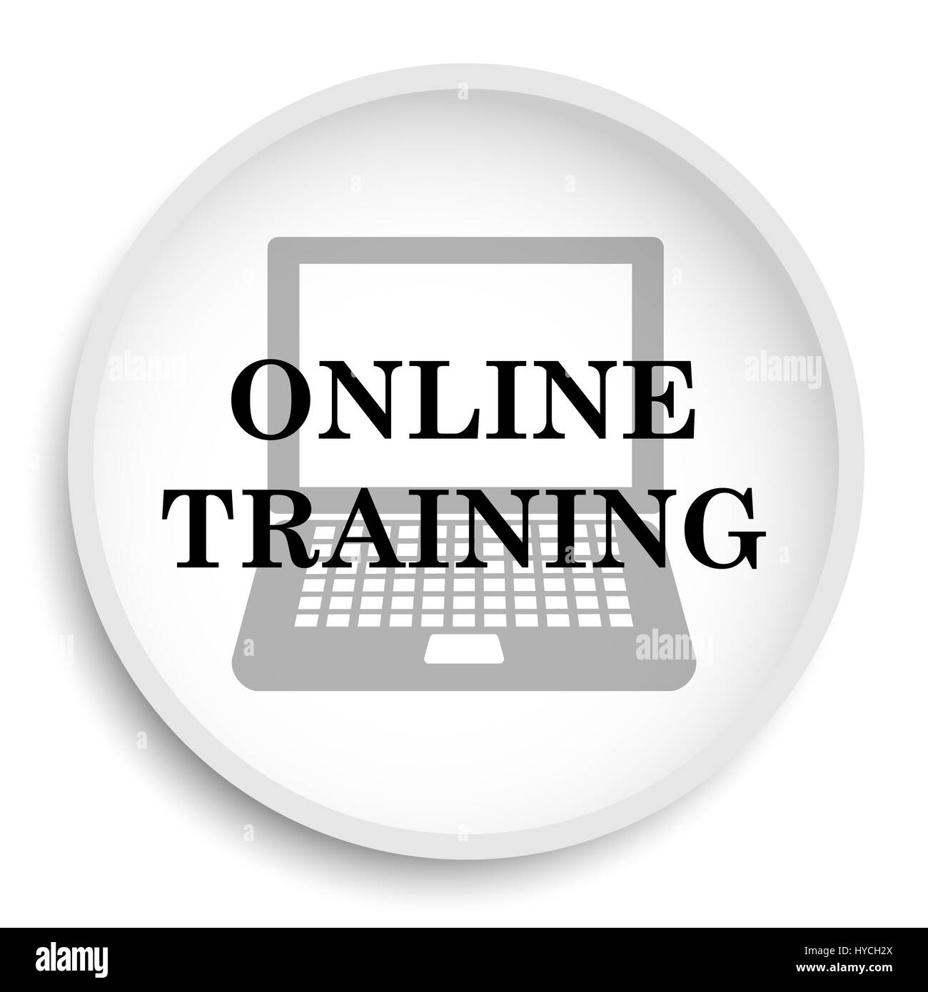 Online training icon. Online training website button on white ...