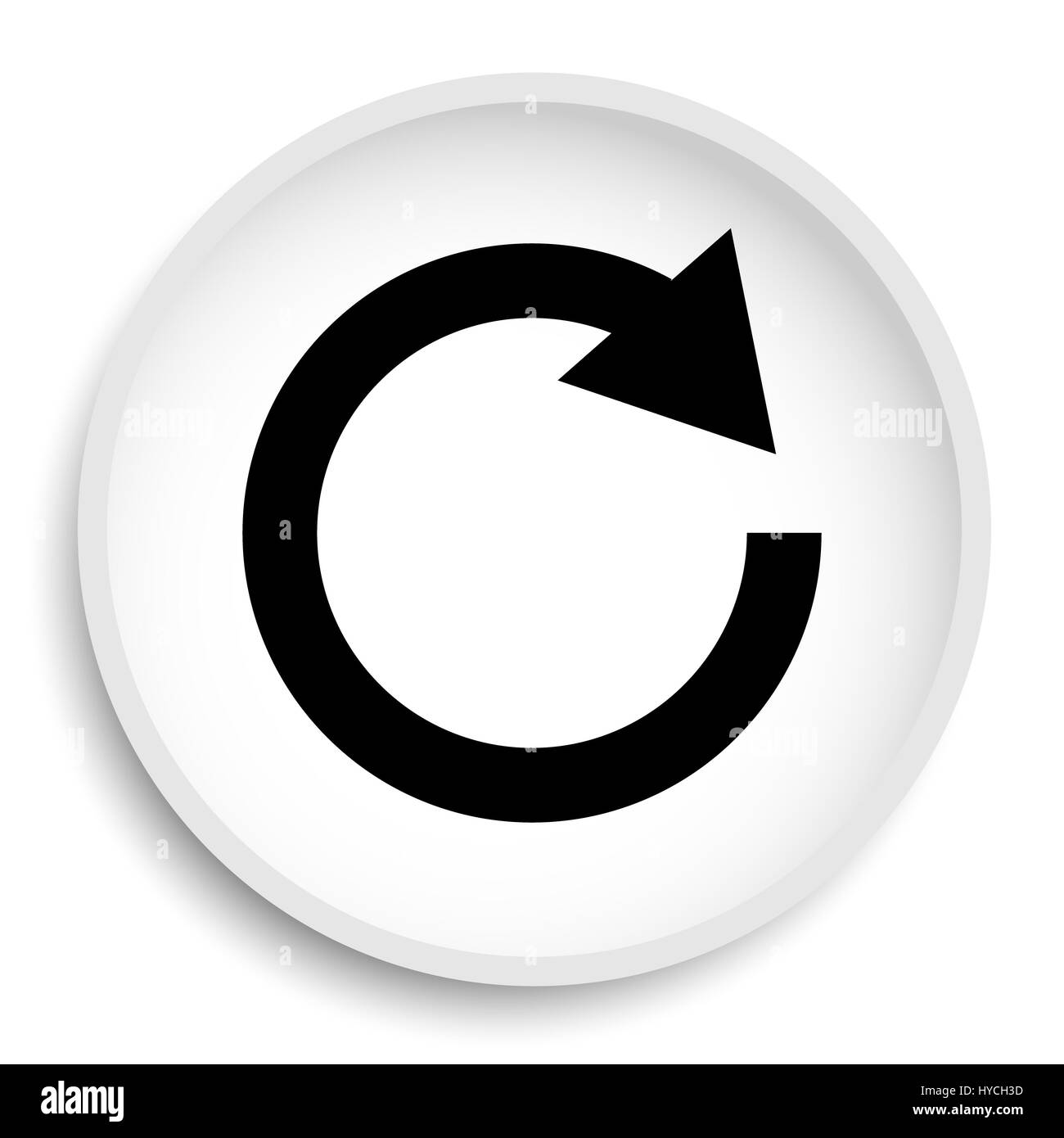 Reload one arrow icon. Reload one arrow website button on white ...