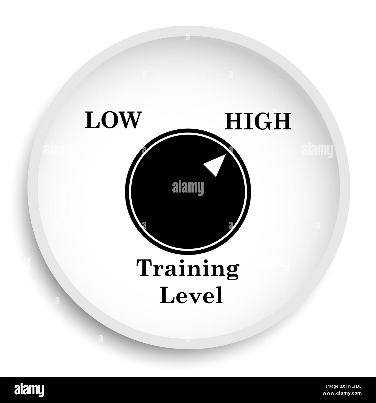 Training level icon. Training level website button on white background ...