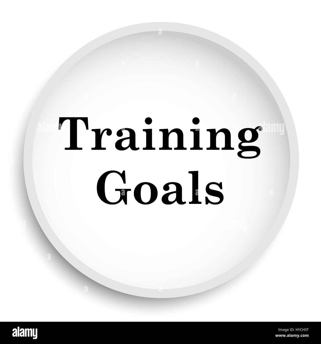 Training goals icon. Training goals website button on white background ...
