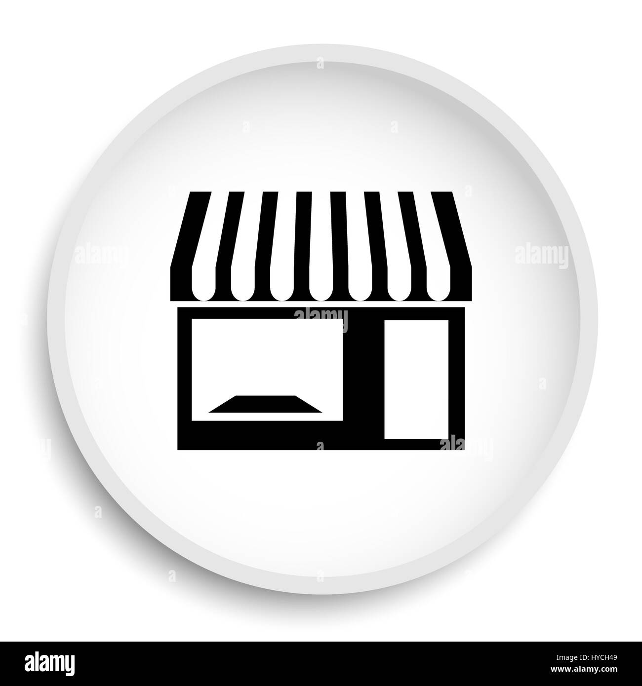 Store icon. Store website button on white background Stock Photo - Alamy