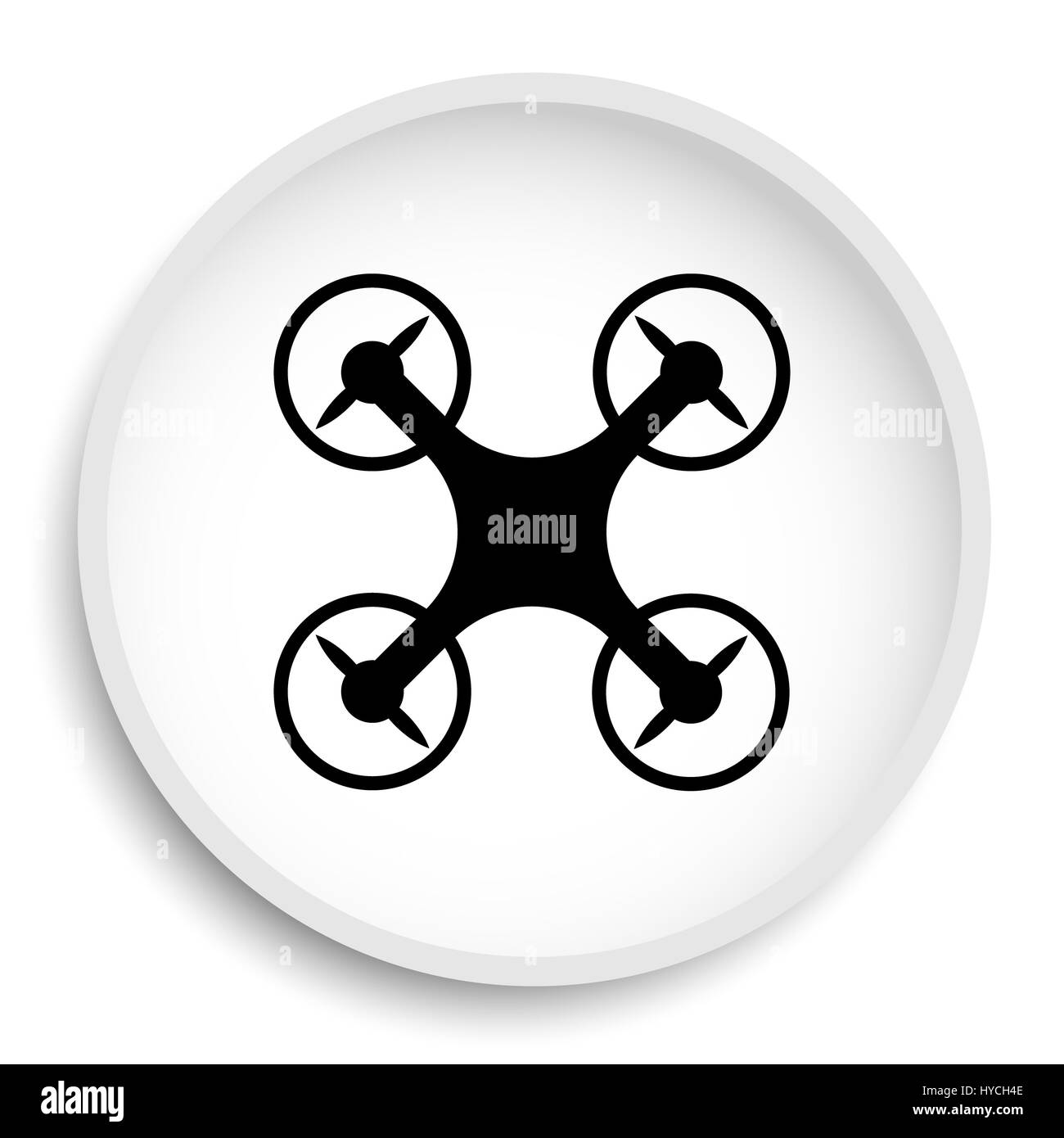 Drone icon. Drone website button on white background Stock Photo - Alamy