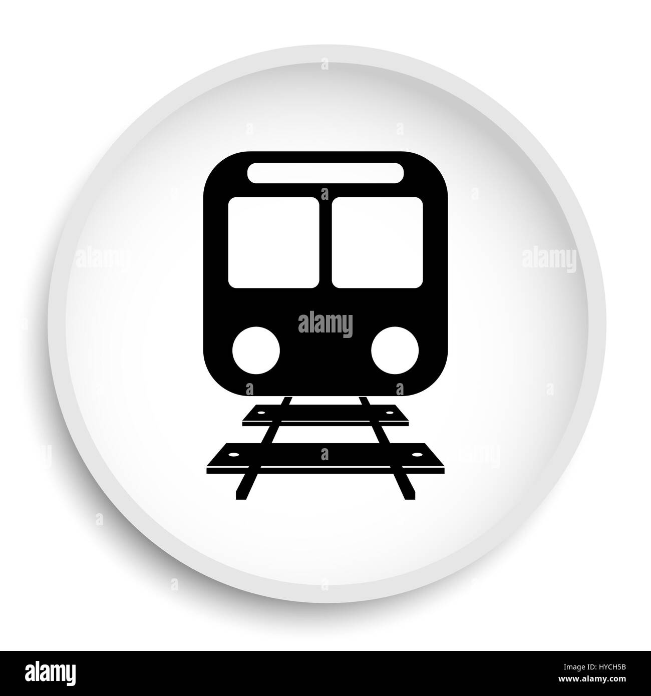 Train icon. Train website button on white background Stock Photo - Alamy