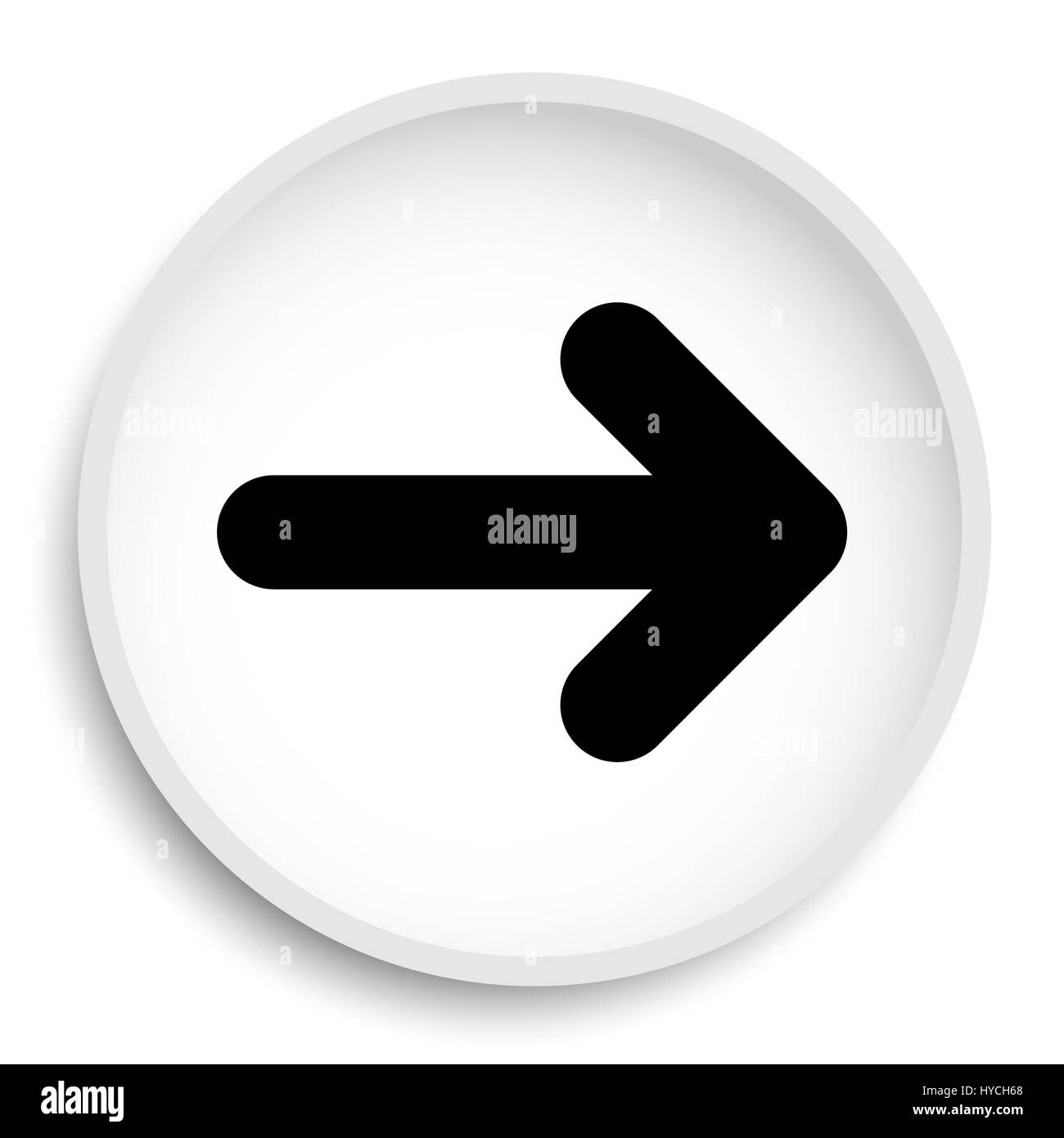 Right arrow icon. Right arrow website button on white background Stock ...