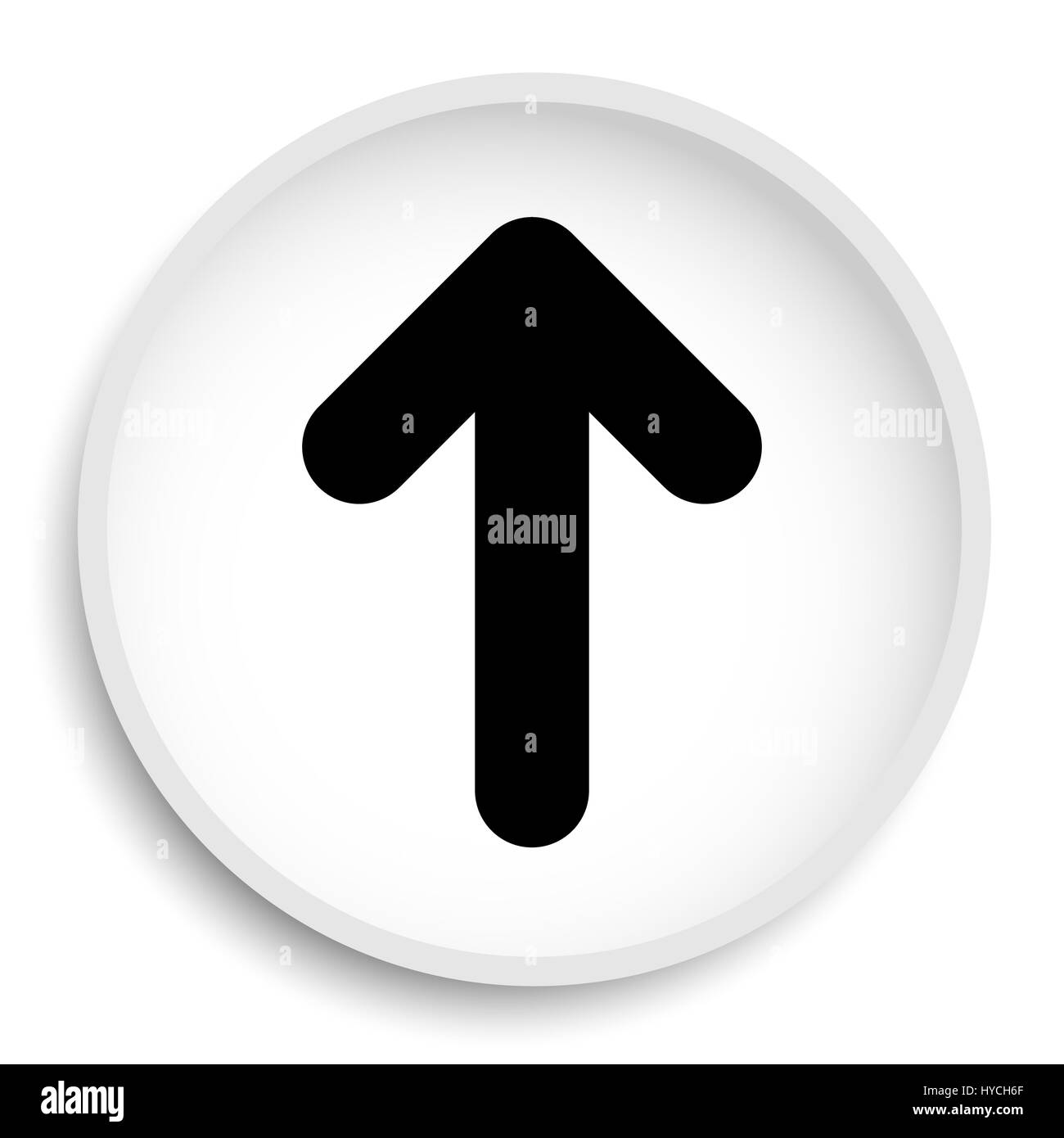 Up arrow icon. Up arrow website button on white background Stock Photo ...