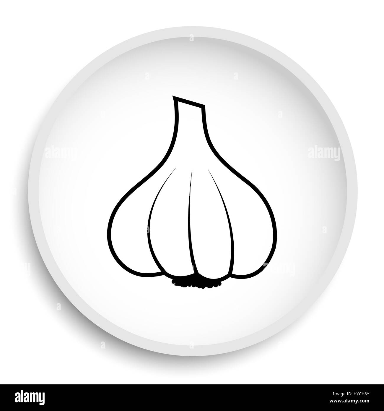 Garlic icon. Garlic website button on white background Stock Photo - Alamy