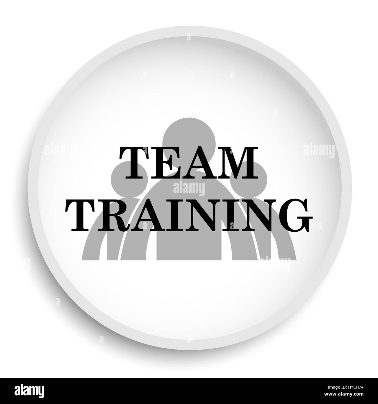 Team training icon. Team training website button on white background ...