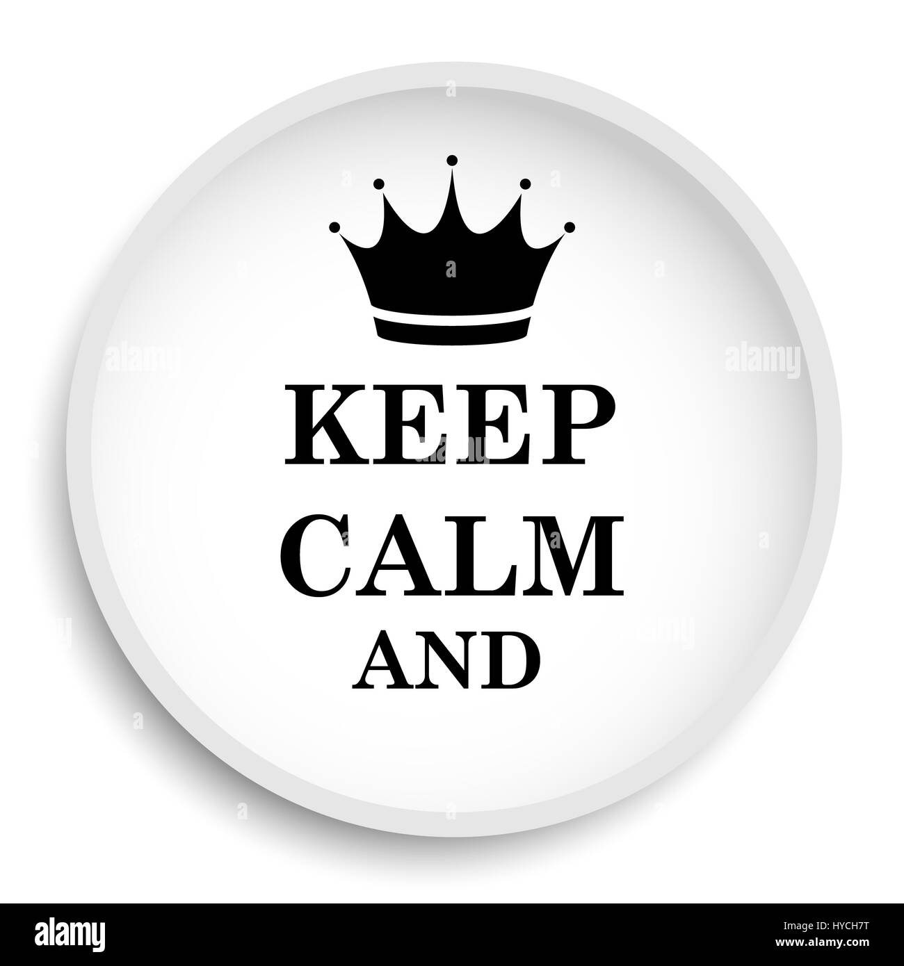 Keep Calm Crown Symbol White