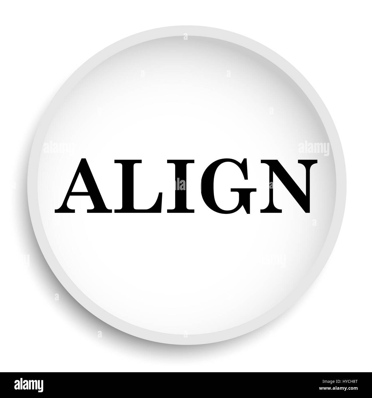 Align icon. Align website button on white background Stock Photo - Alamy