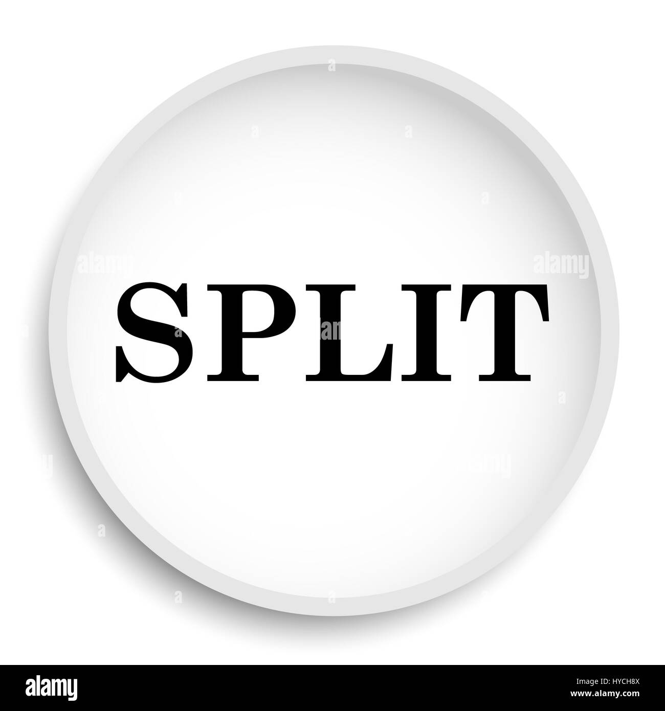 Split icon. Split website button on white background Stock Photo - Alamy
