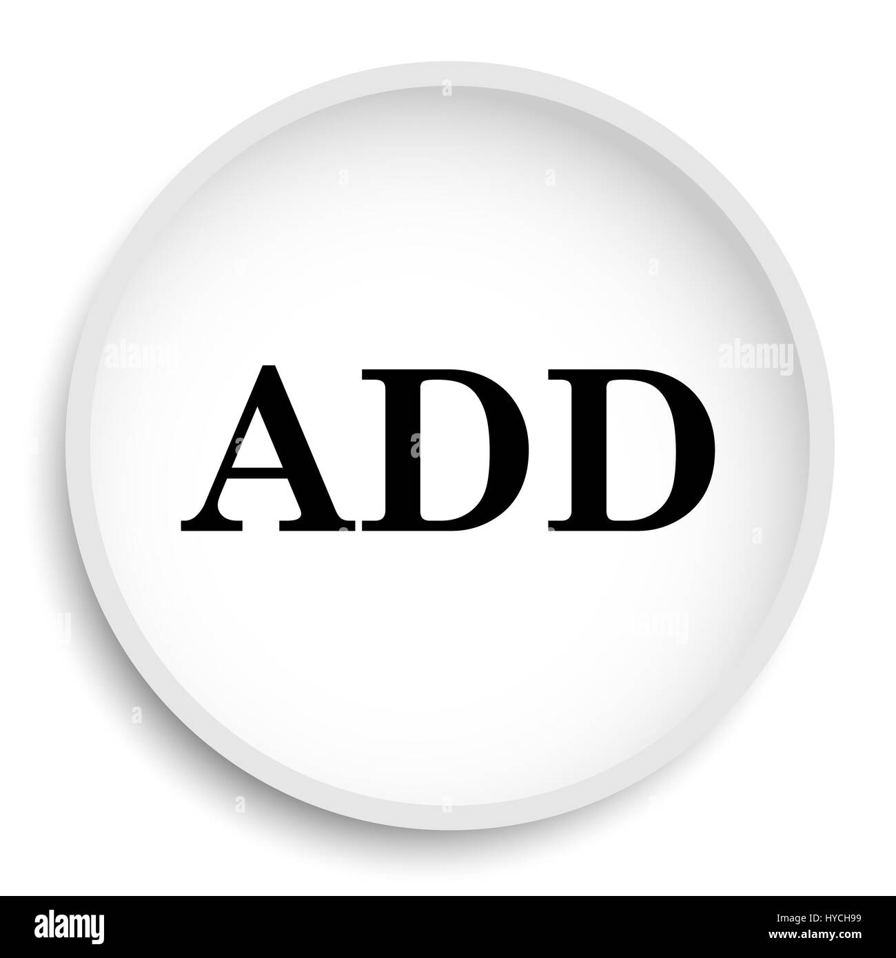 Add icon. Add website button on white background Stock Photo - Alamy