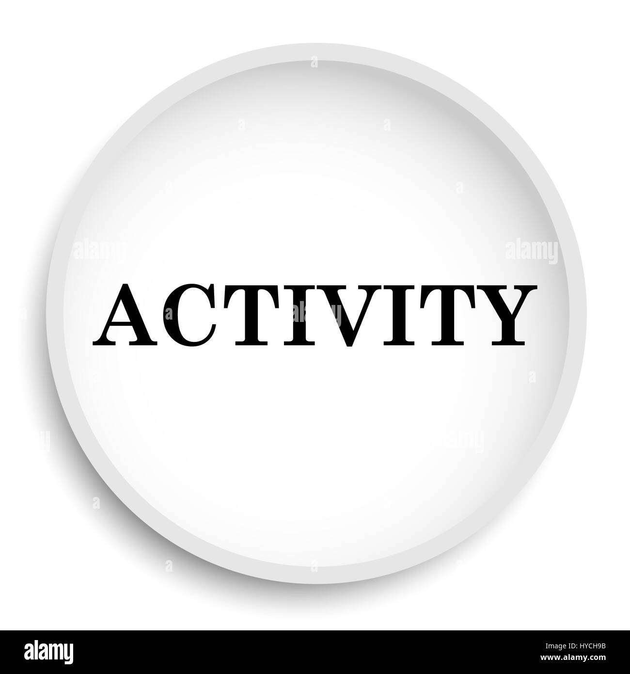 Activity icon. Activity website button on white background Stock Photo ...
