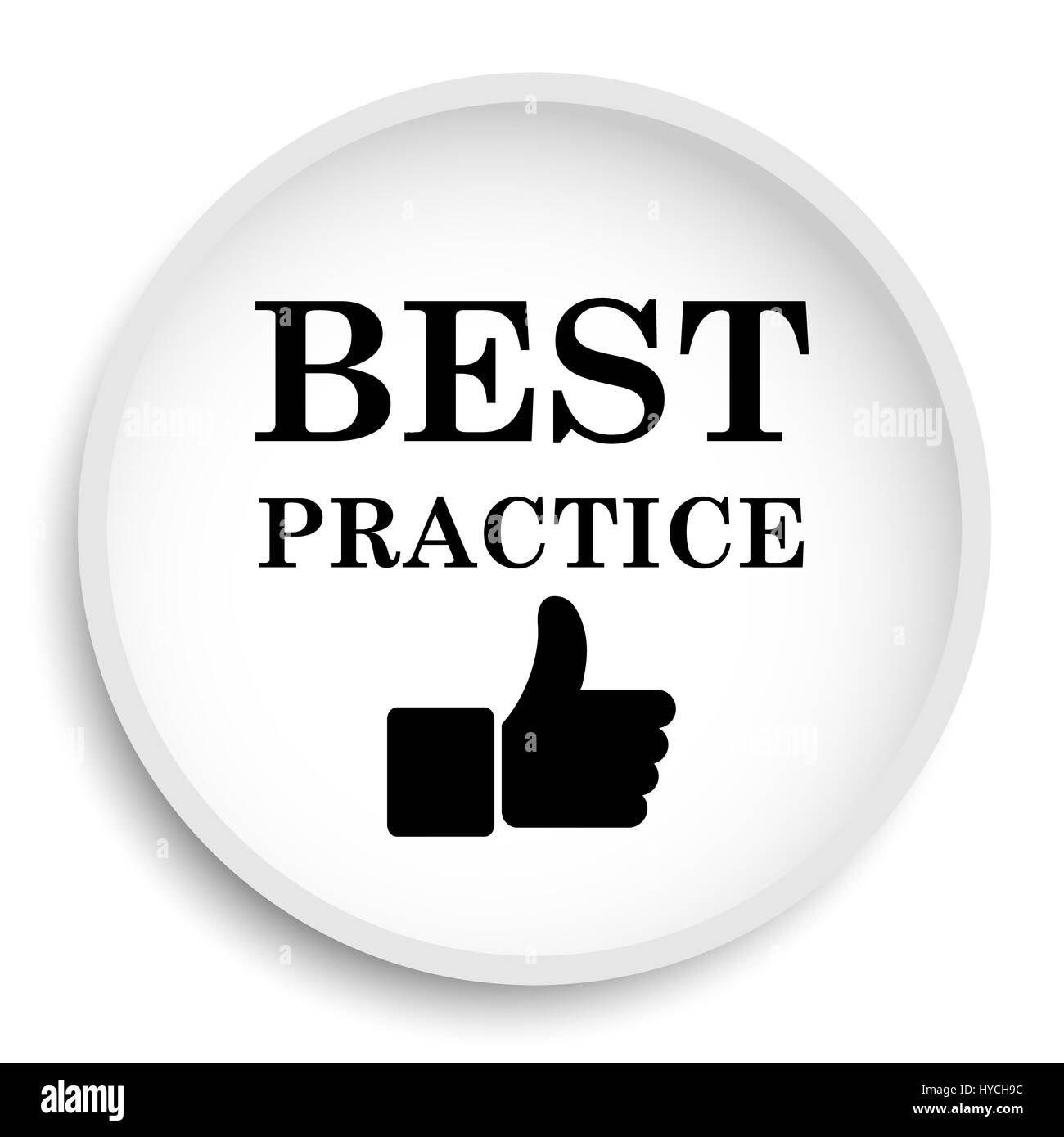 Best practice icon. Best practice website button on white background ...