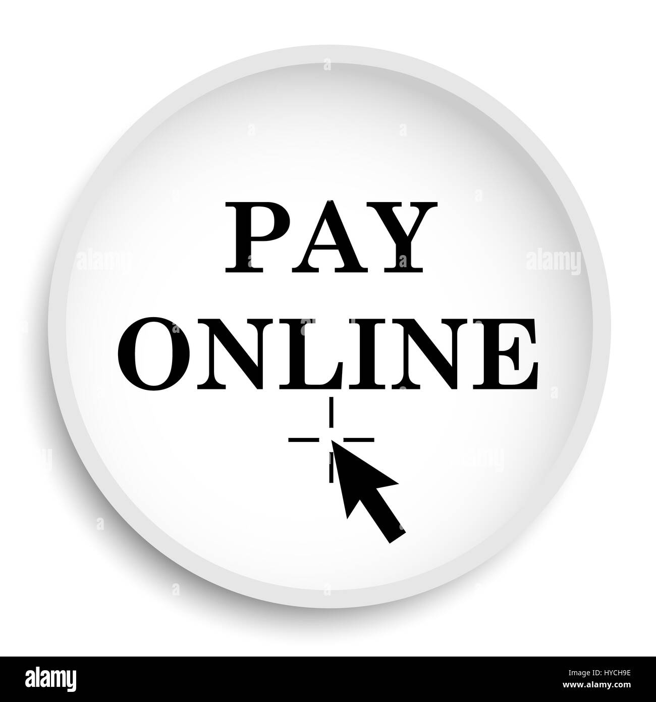 Pay online icon. Pay online website button on white background Stock ...