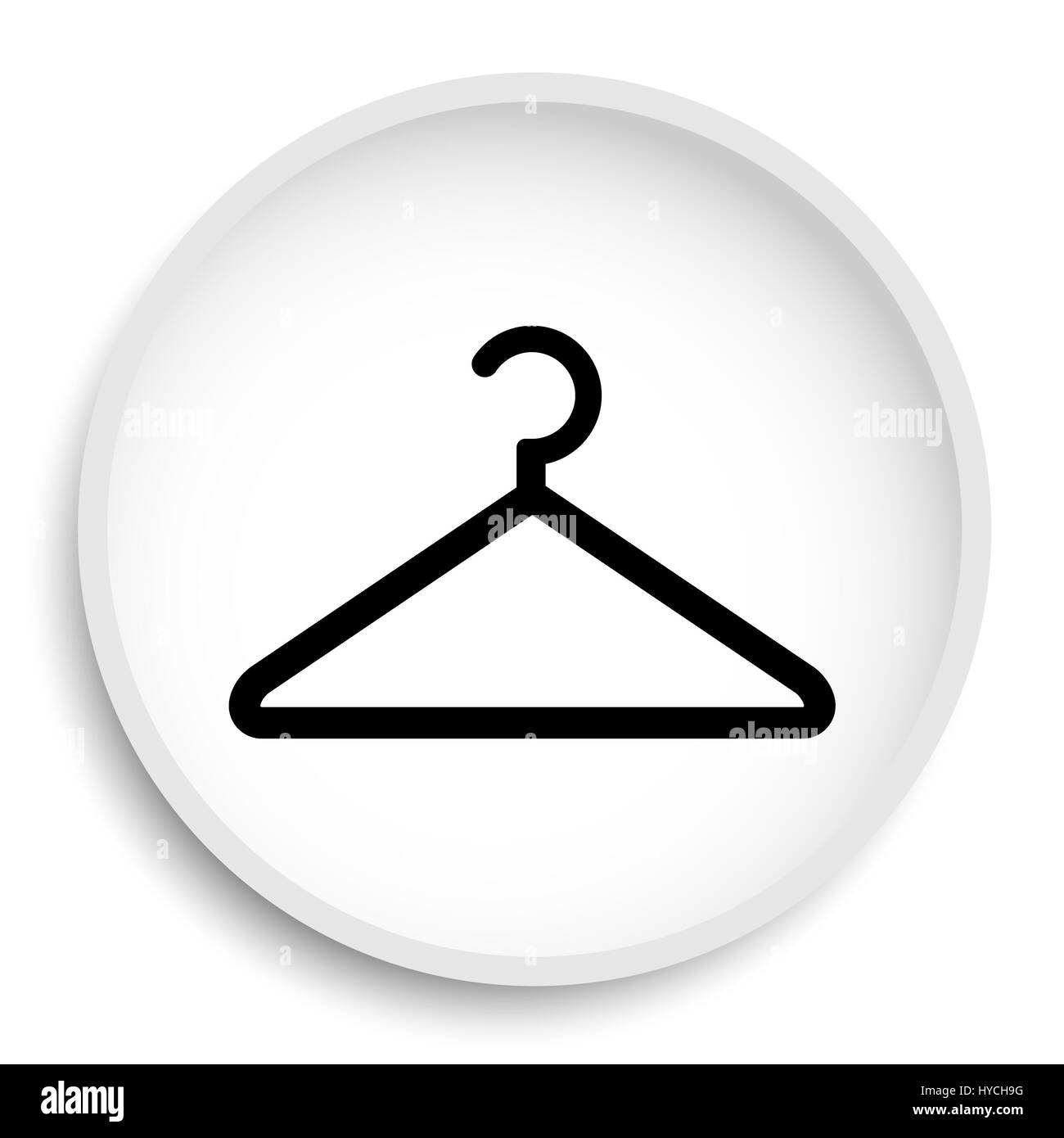 Hanger icon. Hanger website button on white background Stock Photo - Alamy