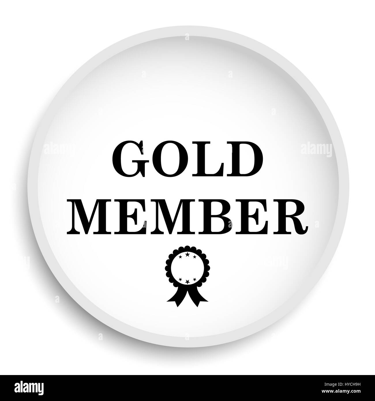 Gold member icon. Gold member website button on white background Stock ...