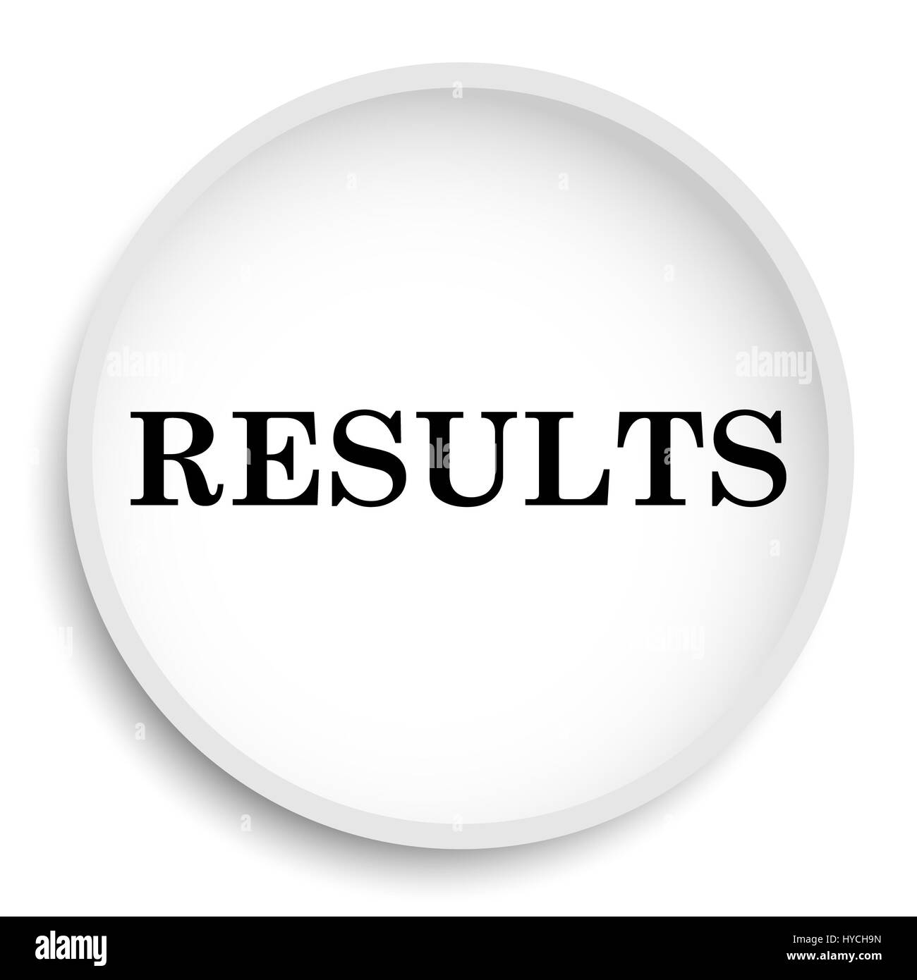 Results icon. Results website button on white background Stock Photo ...
