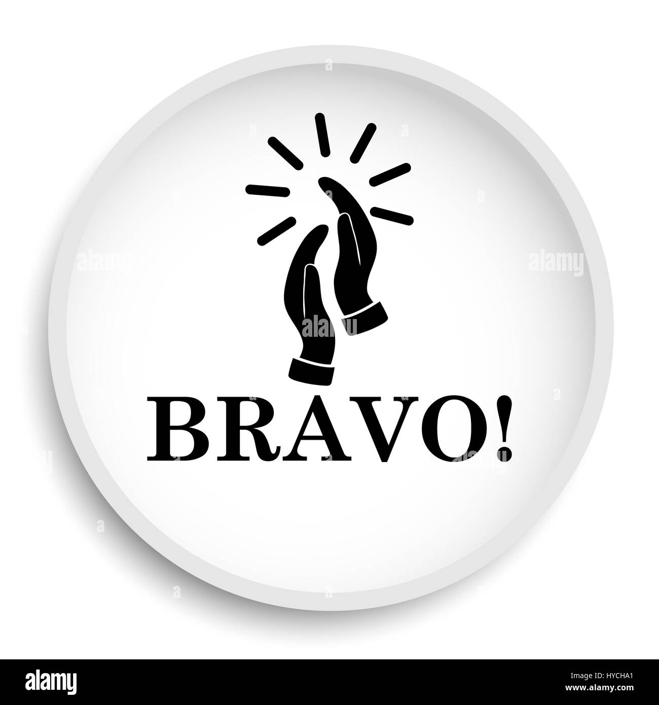 Bravo icon. Bravo website button on white background Stock Photo - Alamy