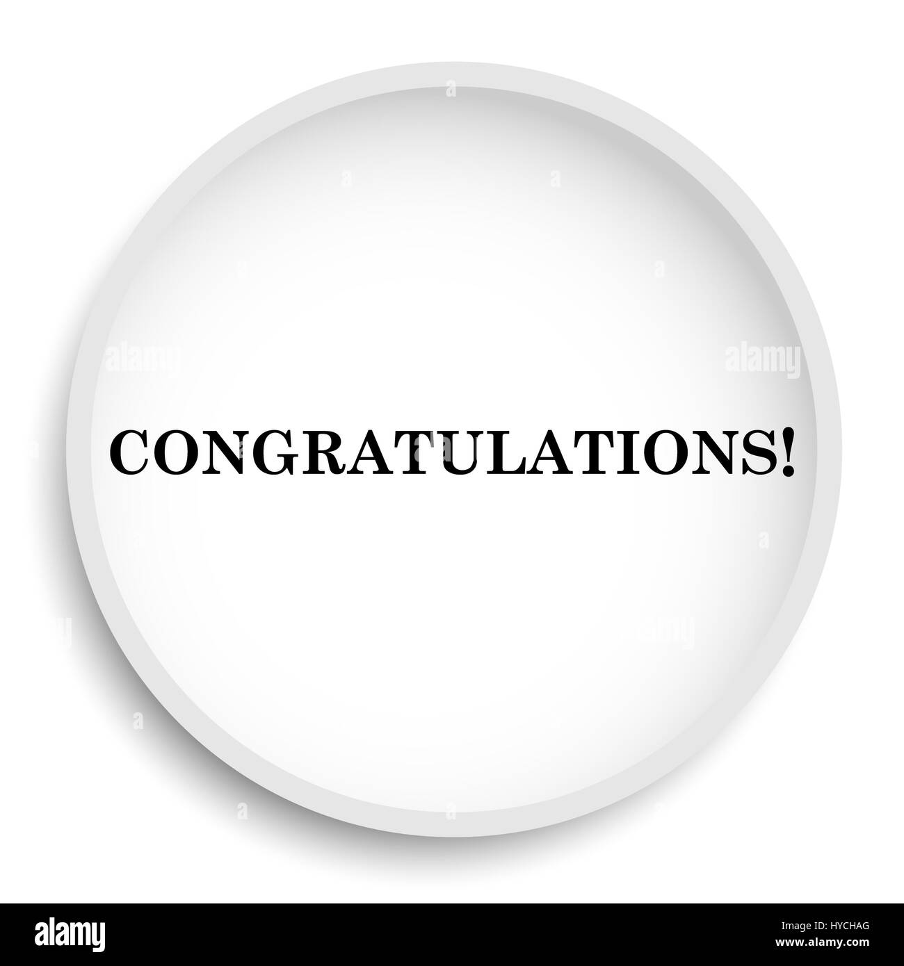 Congratulations icon. Congratulations website button on white ...