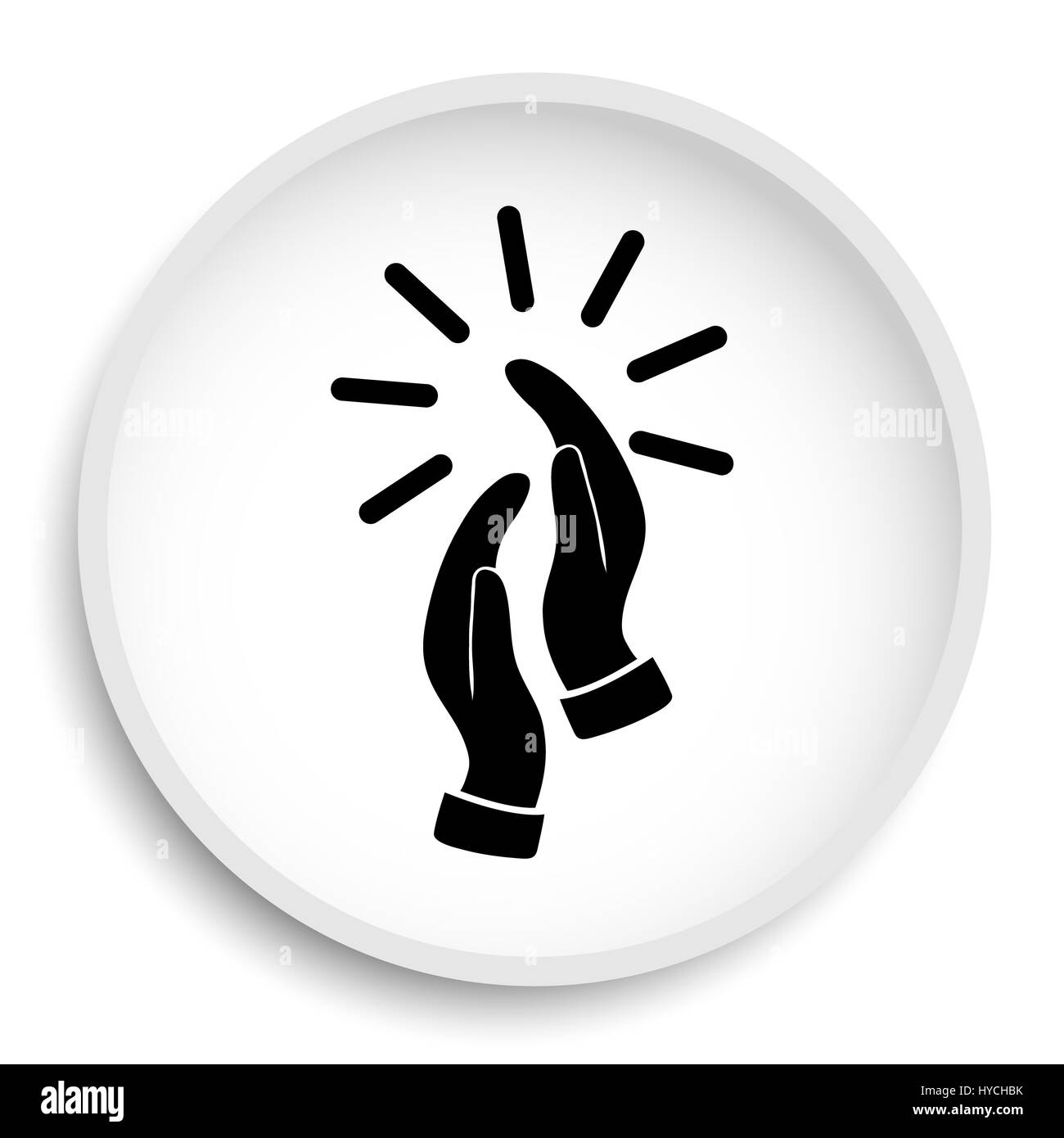 Applause icon. Applause website button on white background Stock Photo ...