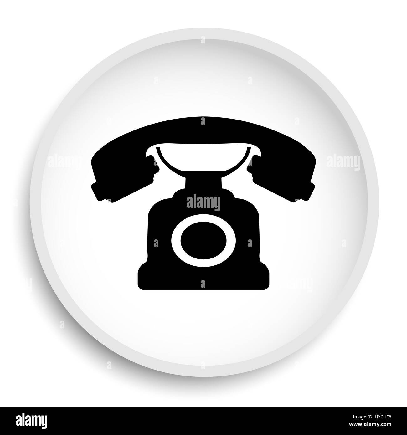 Phone icon. Phone website button on white background Stock Photo - Alamy
