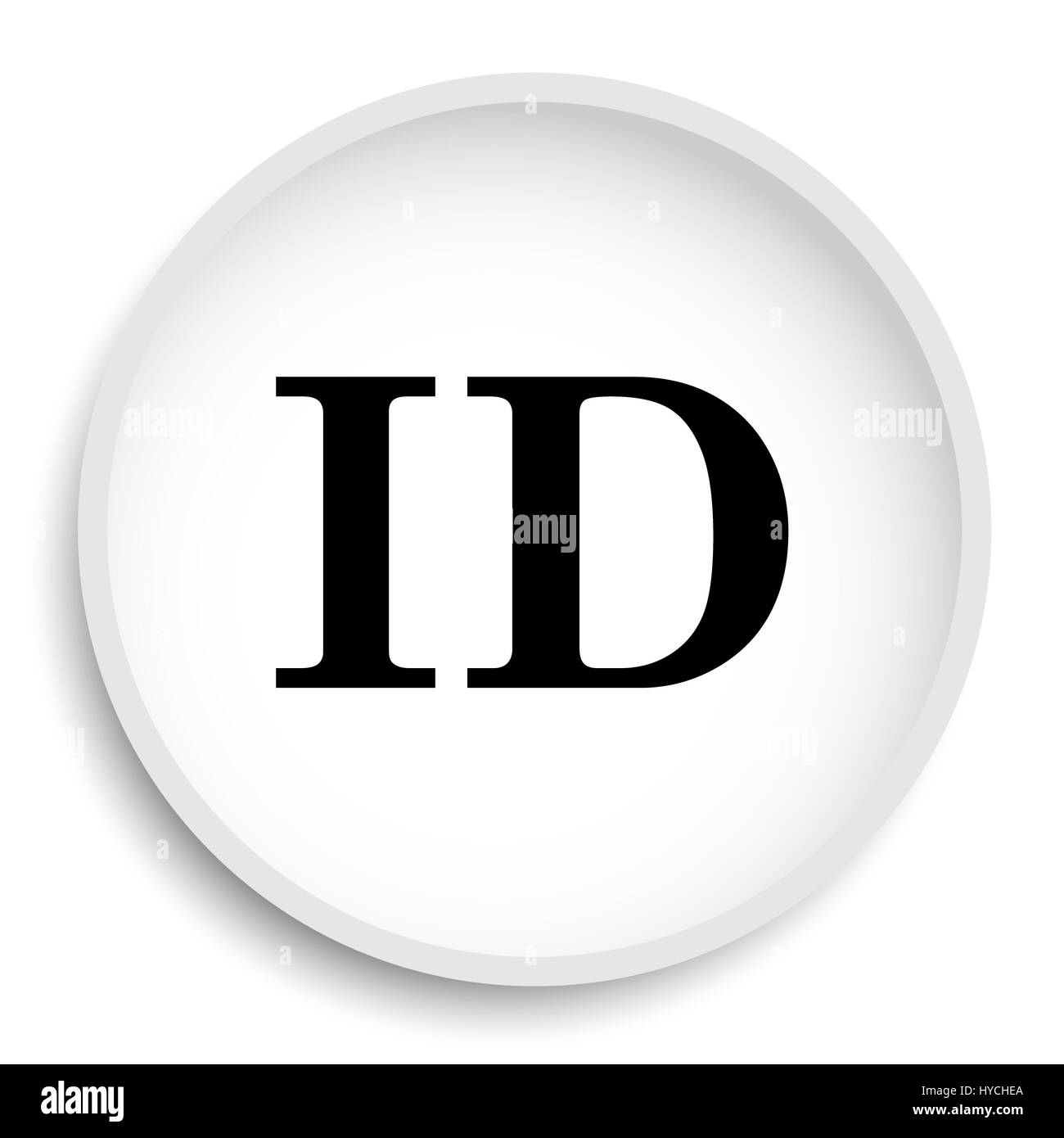 ID icon. ID website button on white background Stock Photo - Alamy