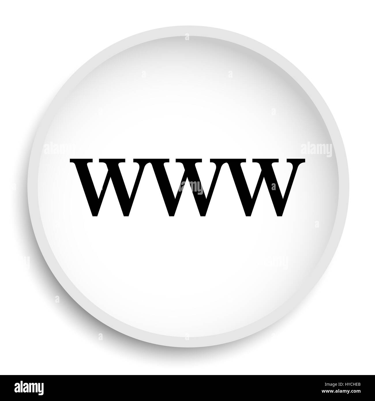 WWW icon. WWW website button on white background Stock Photo - Alamy