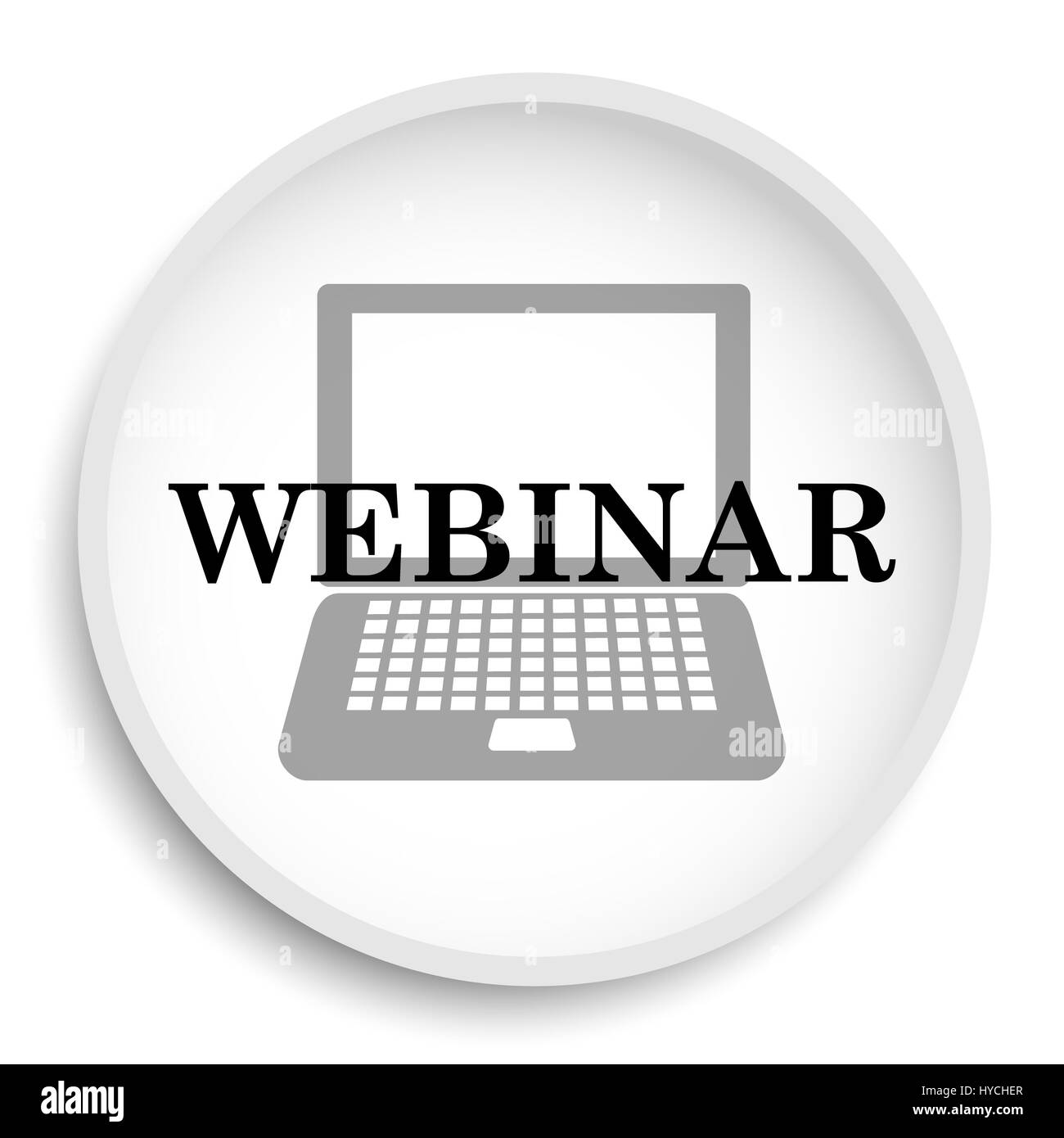 Webinar icon. Webinar website button on white background Stock Photo ...