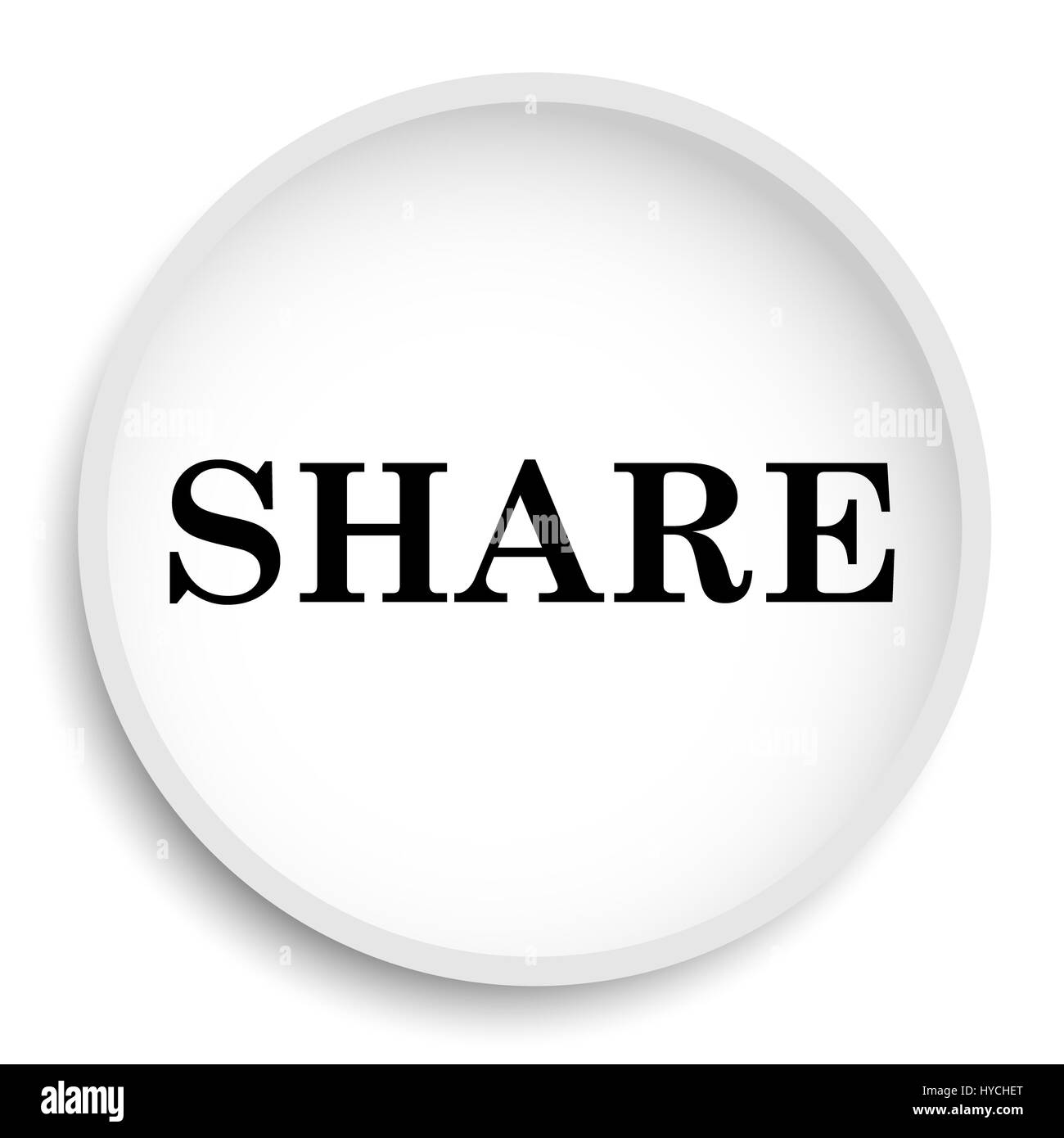 Share icon. Share website button on white background Stock Photo - Alamy