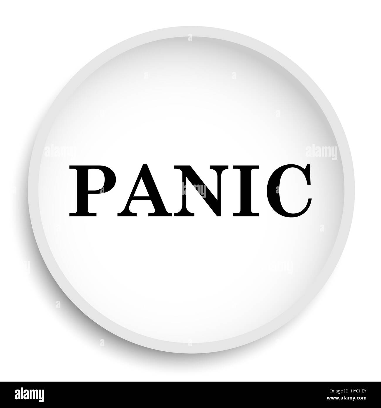 Panic icon. Panic website button on white background Stock Photo - Alamy