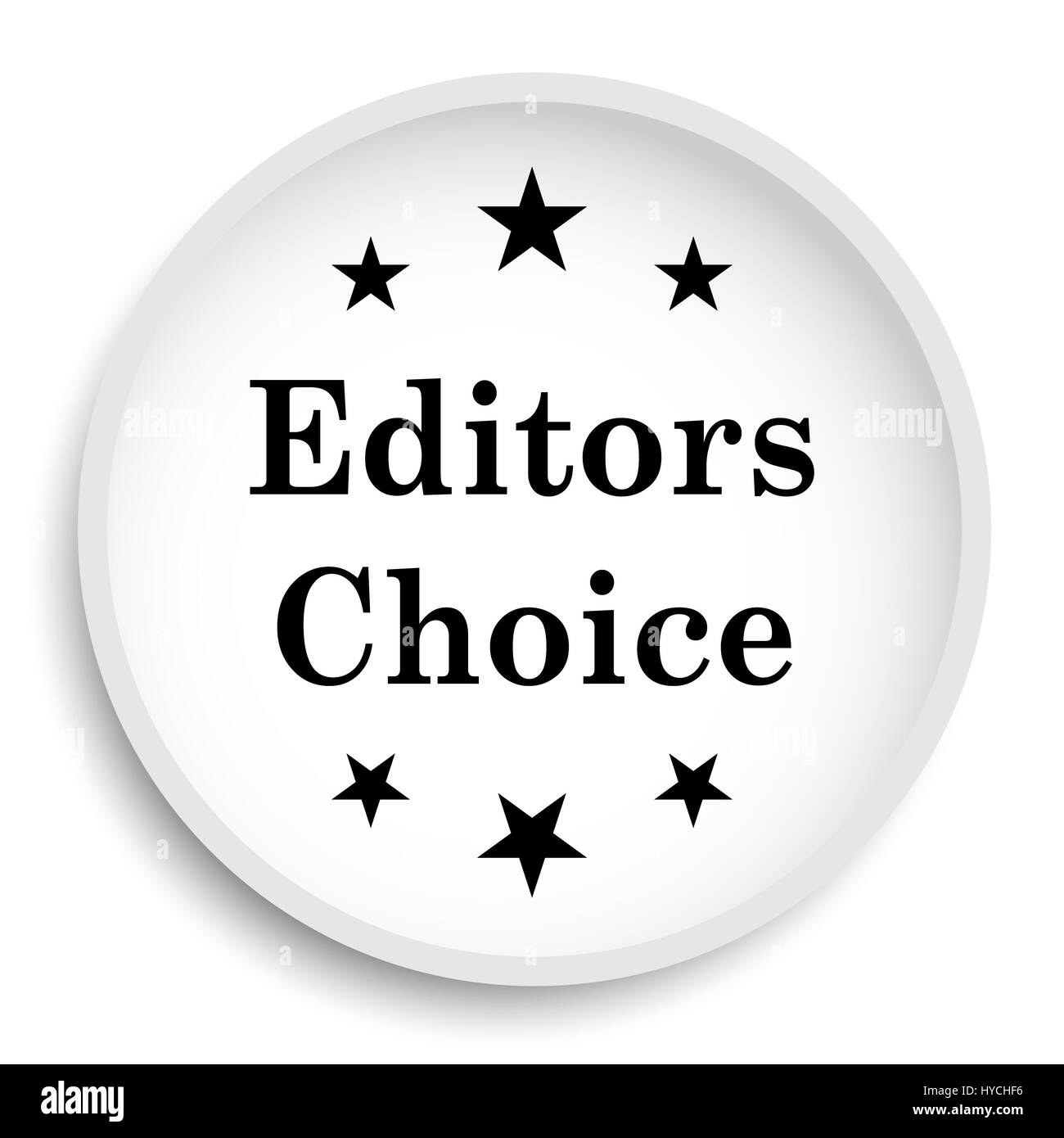 Editors choice icon. Editors choice website button on white background ...