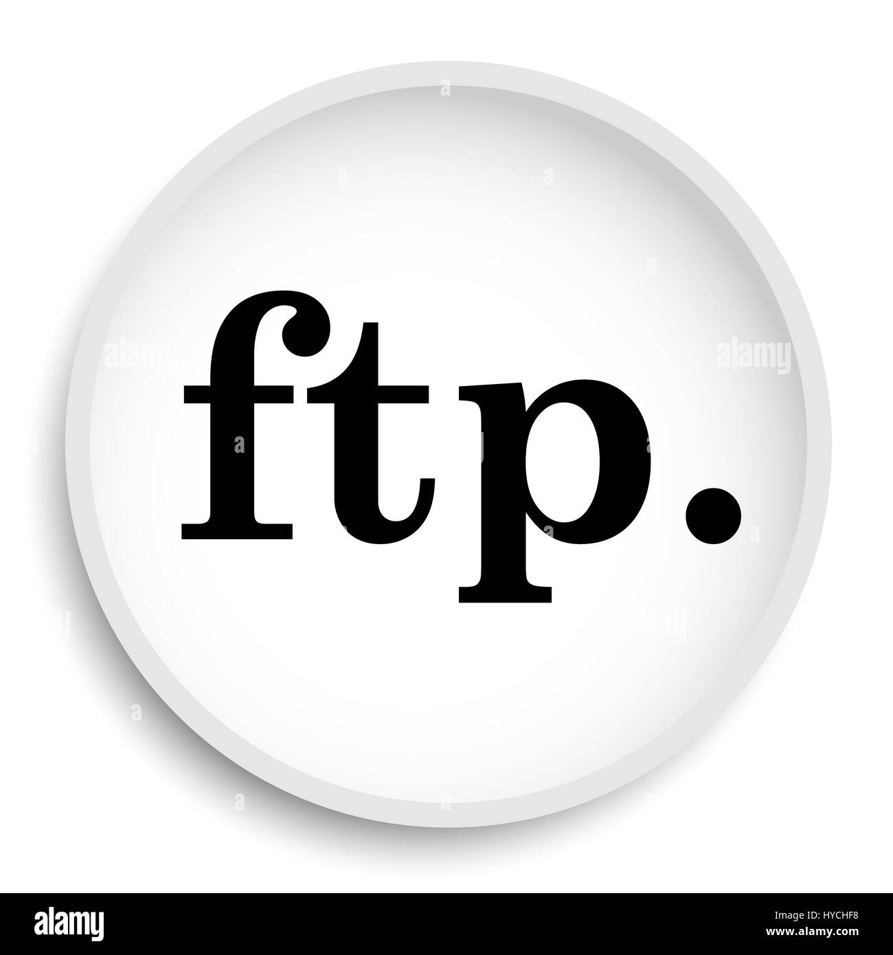 ftp. icon. ftp. website button on white background Stock Photo - Alamy