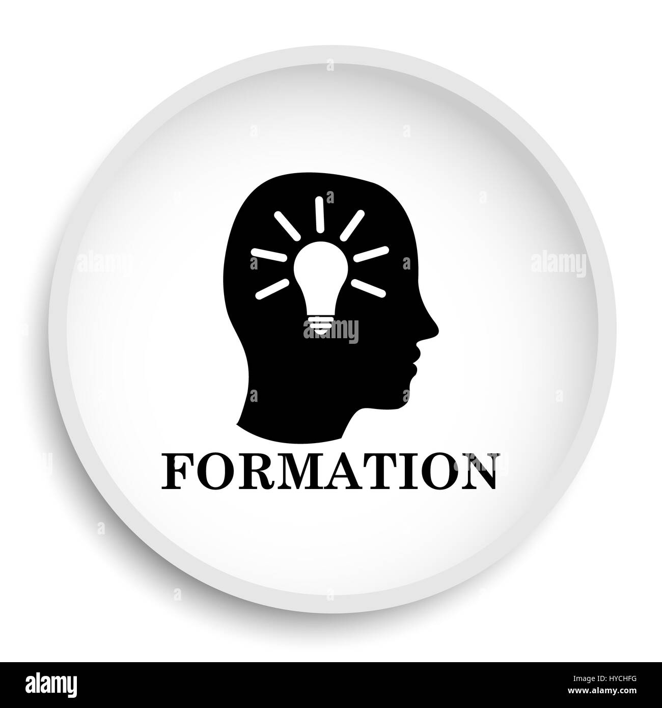 Formation icon. Formation website button on white background Stock ...