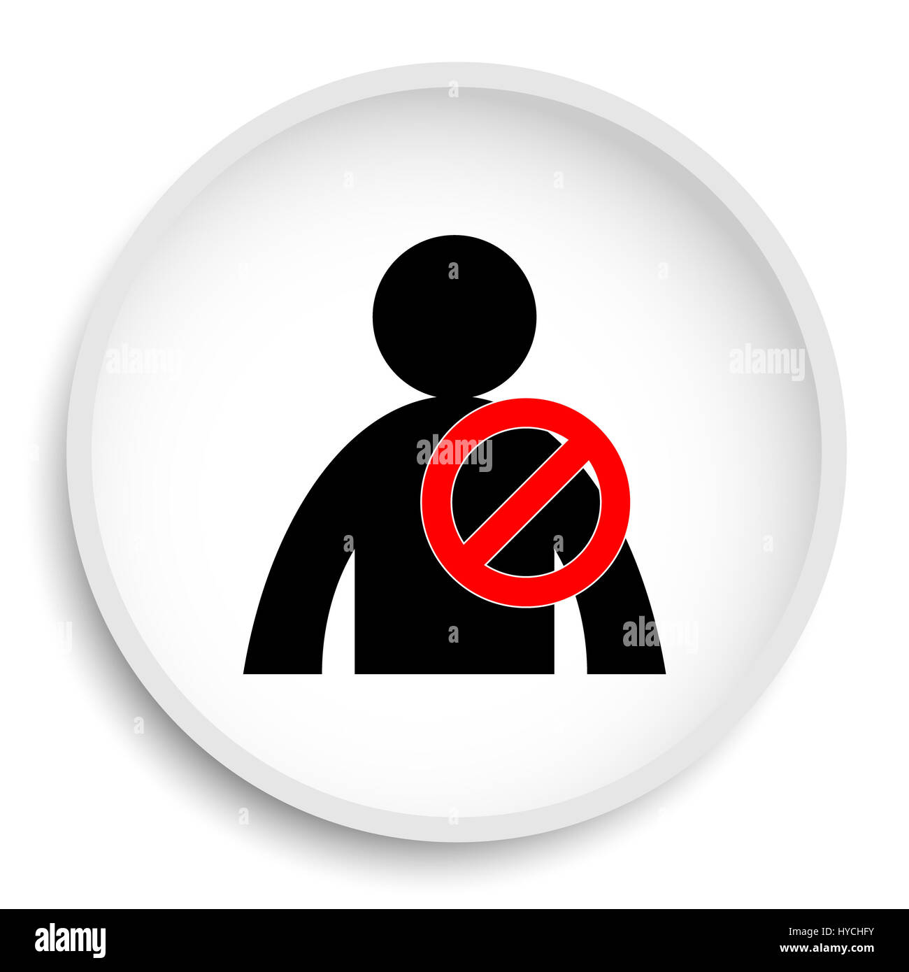 User offline icon. User offline website button on white background ...