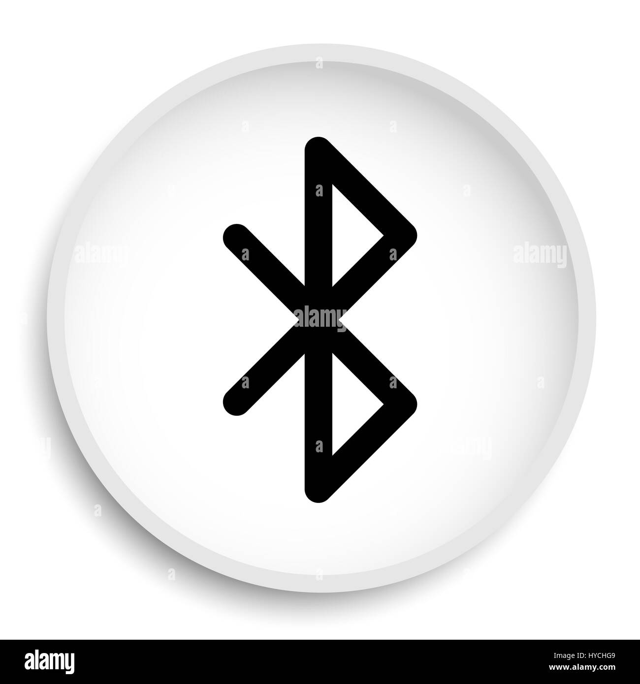 Bluetooth icon. Bluetooth website button on white background Stock ...