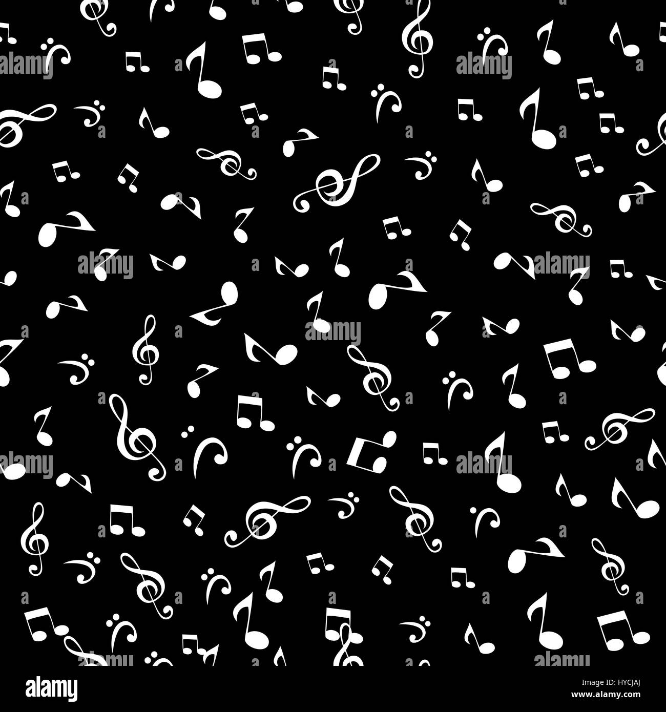 Retro music background gramophone notes Black and White Stock Photos ...