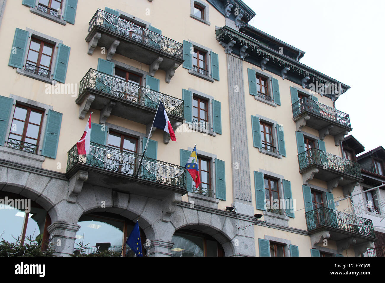 The town hall in Chamonix (France Stock Photo - Alamy