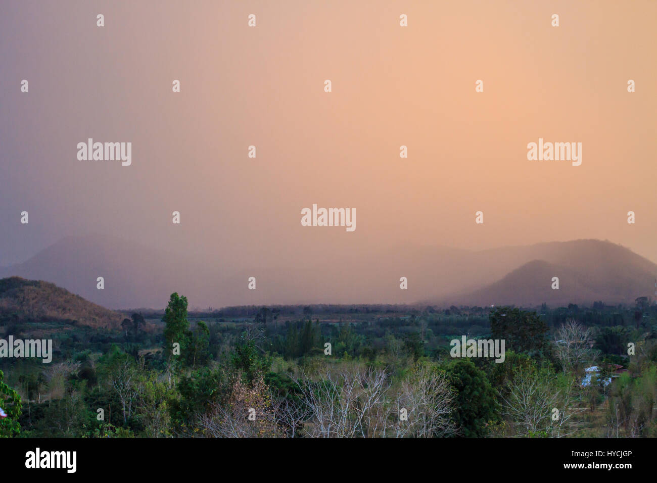 Natural backgrounds stormy sky before raining on mountain Stock Photo ...