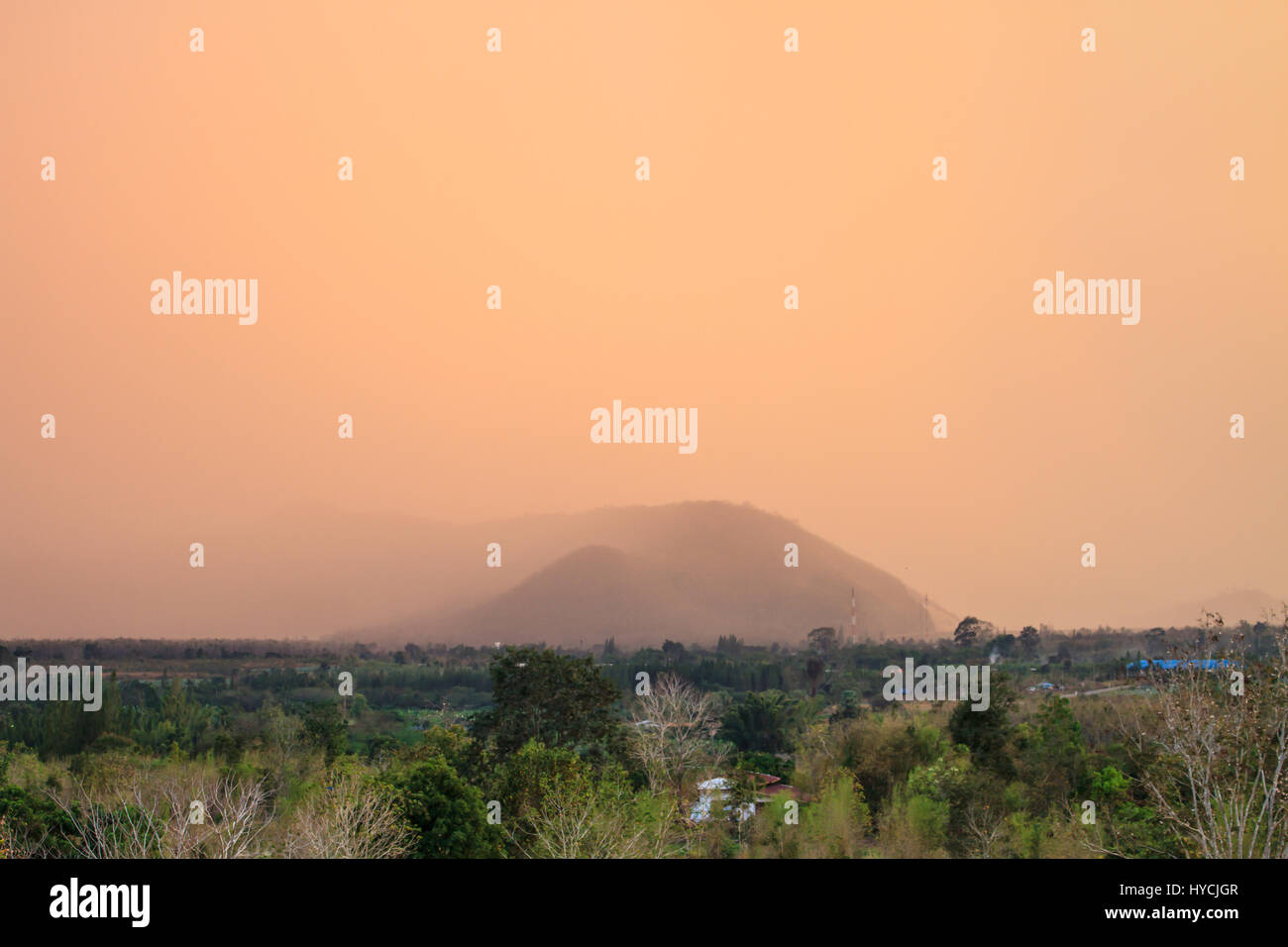 Natural backgrounds stormy sky before raining on mountain Stock Photo ...