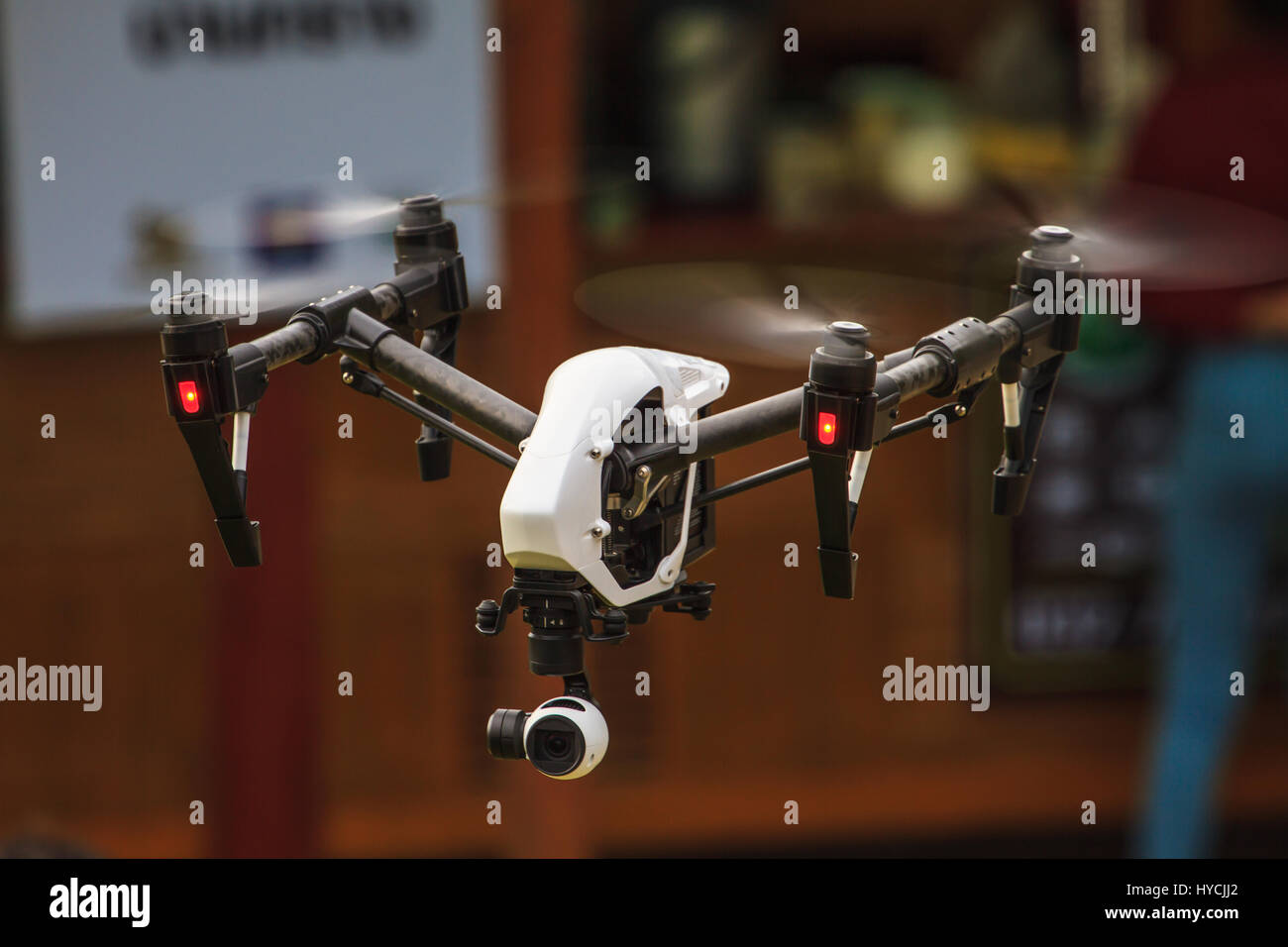 flying drone with camera on the sky Stock Photo - Alamy