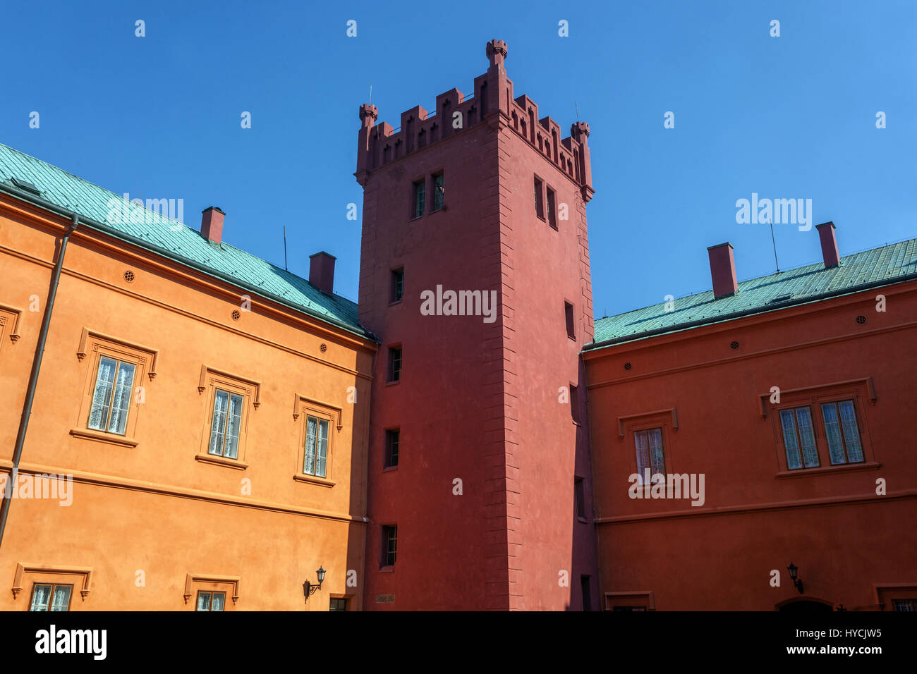 Klasterec castle is a baroque building on the foundations of a ...